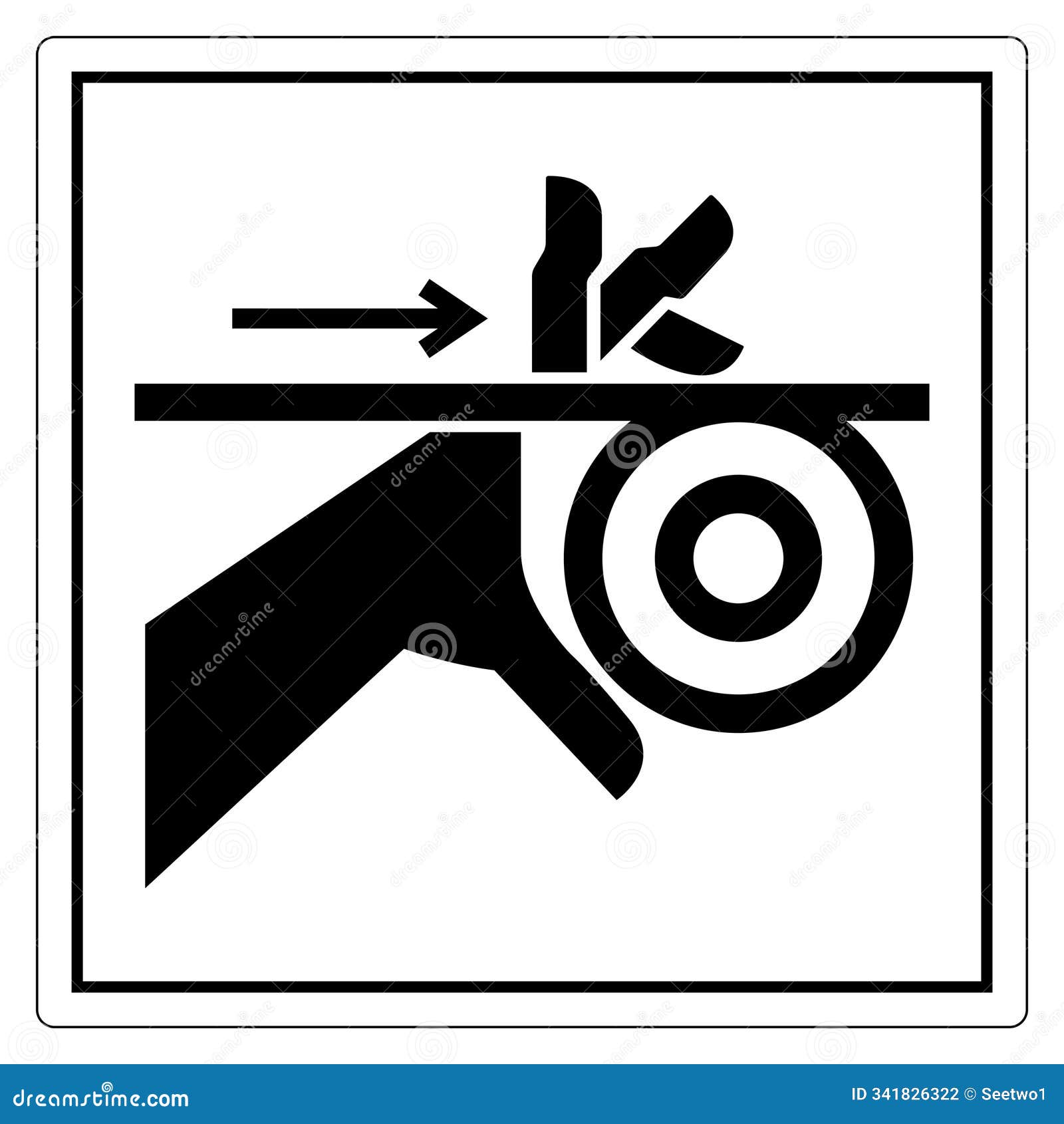 Safety Sign for Avoiding Contact with Sharp Objects Stock Vector ...