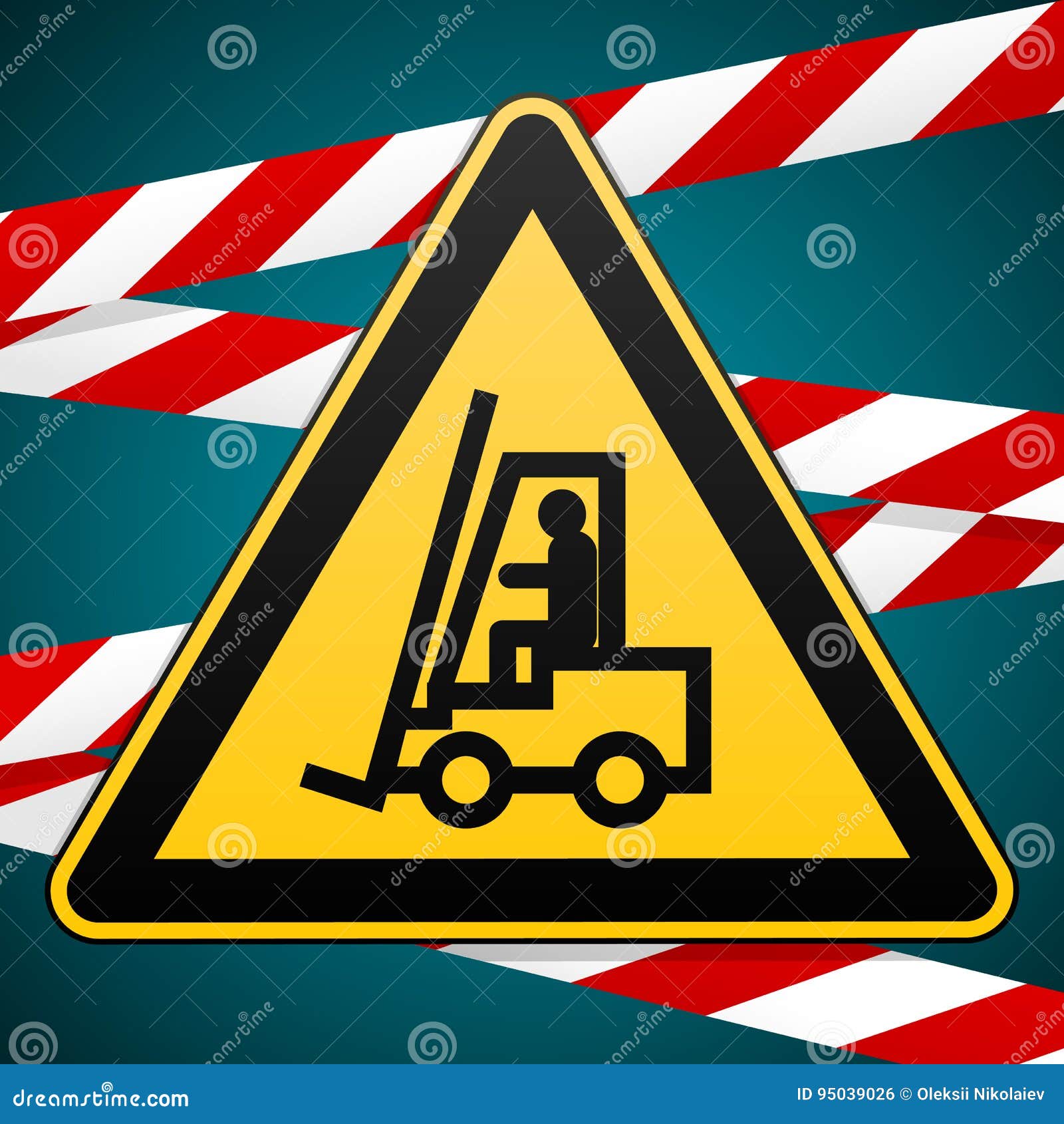 Safety Sign. Caution - Danger Autoloader. High-risk Zone. Barrier Tape ...