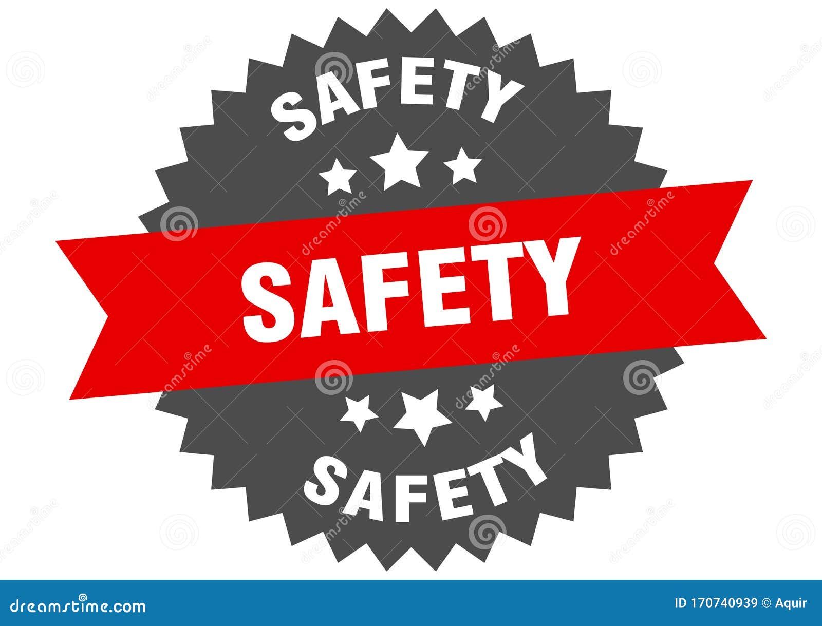 Safety Sign. Safety Circular Band Label. Safety Sticker Stock Vector ...