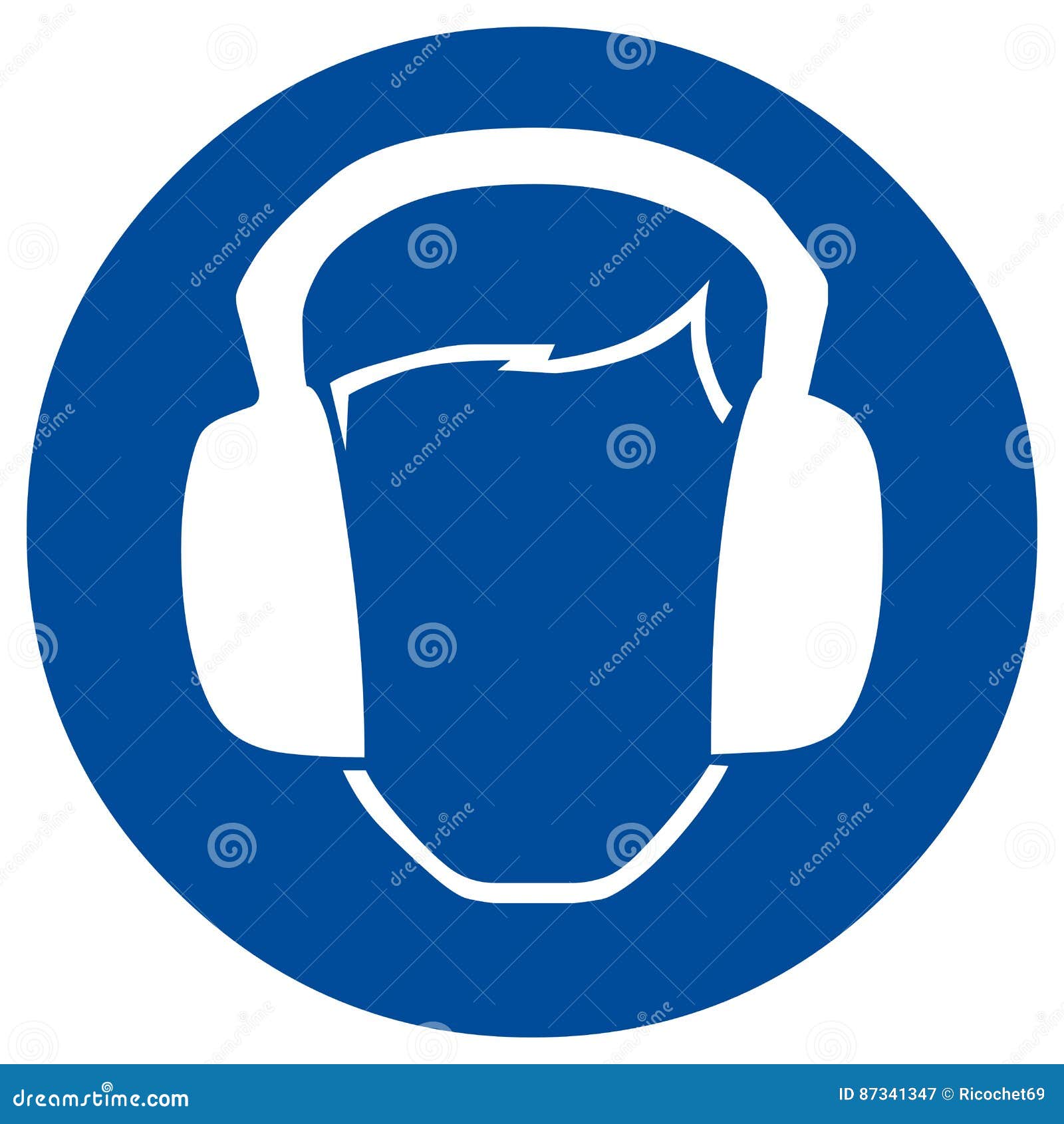Safety sign ear protection stock illustration. Illustration of sign ...