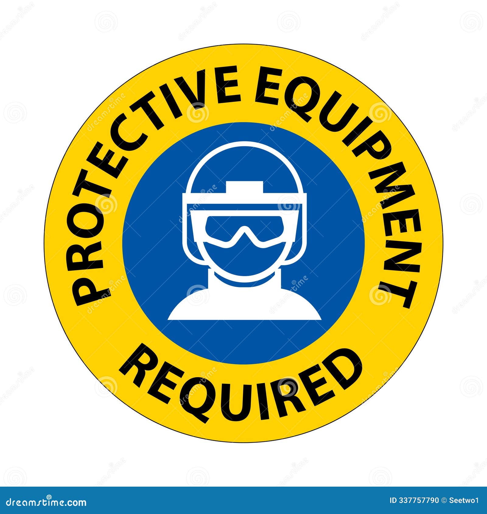 Safety Sign for Protective Equipment Requirement Stock Vector ...
