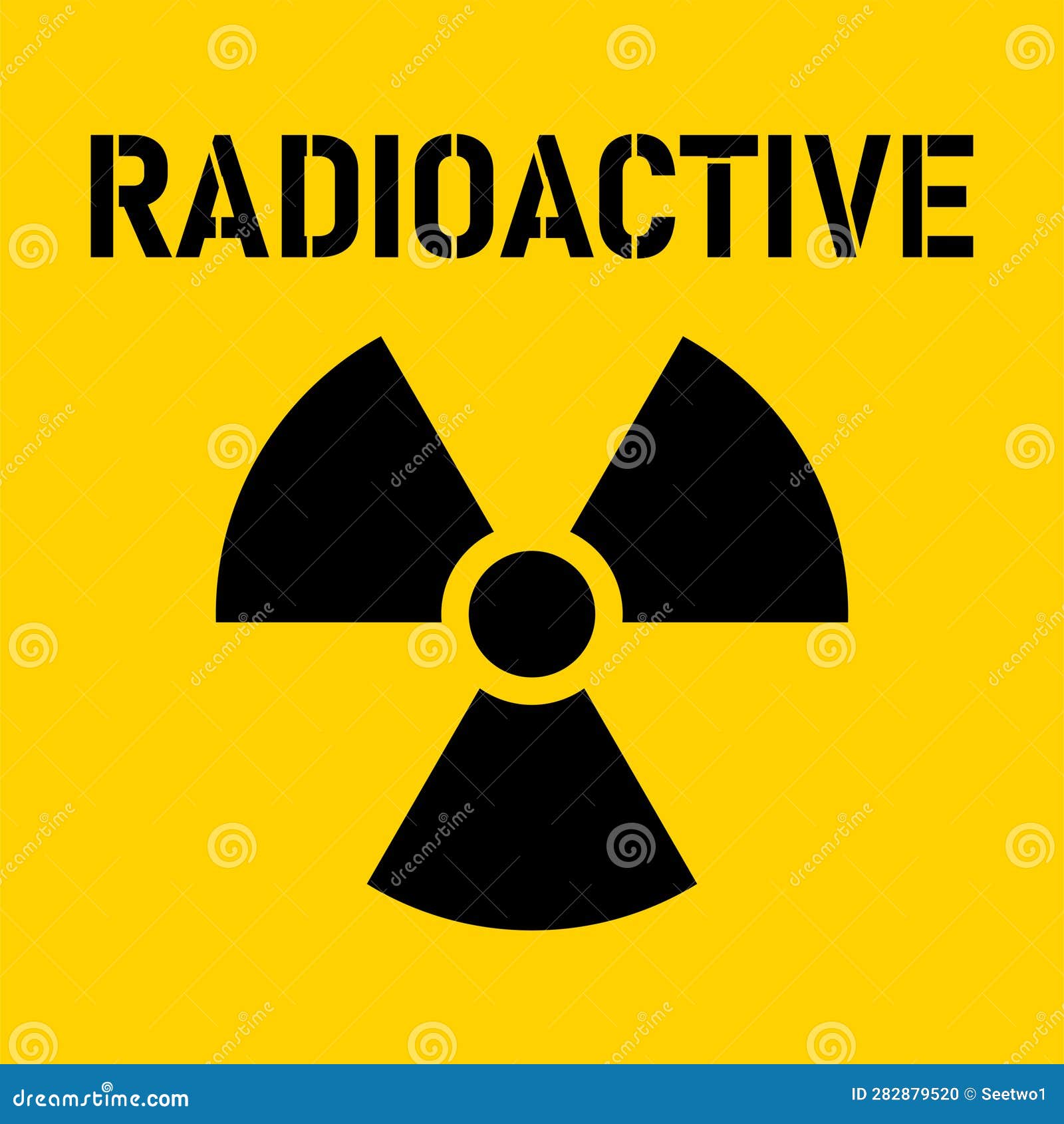 Safety Sign Radioactive on White Background Stock Vector - Illustration ...