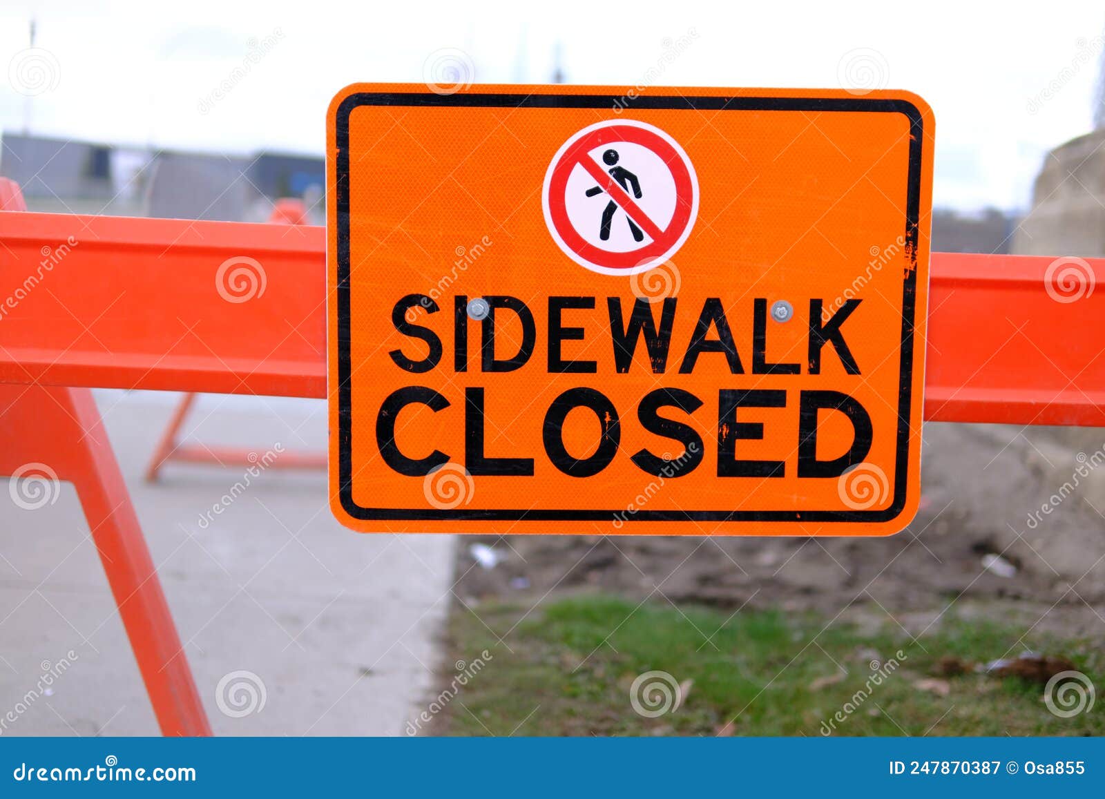 Safety Signs on a Construction Site Stock Image - Image of warning ...