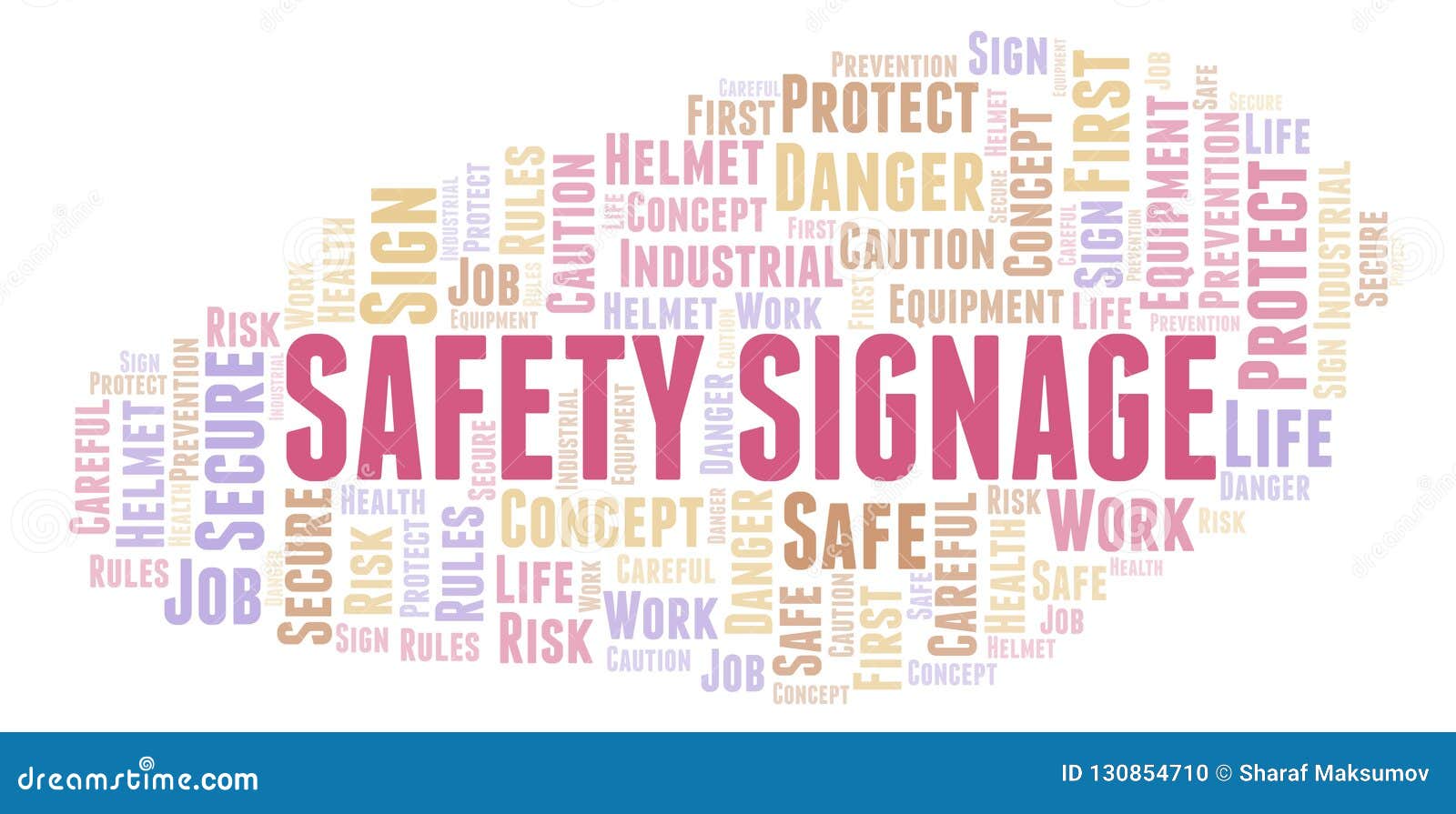 Safety Signage word cloud. stock illustration. Illustration of ...