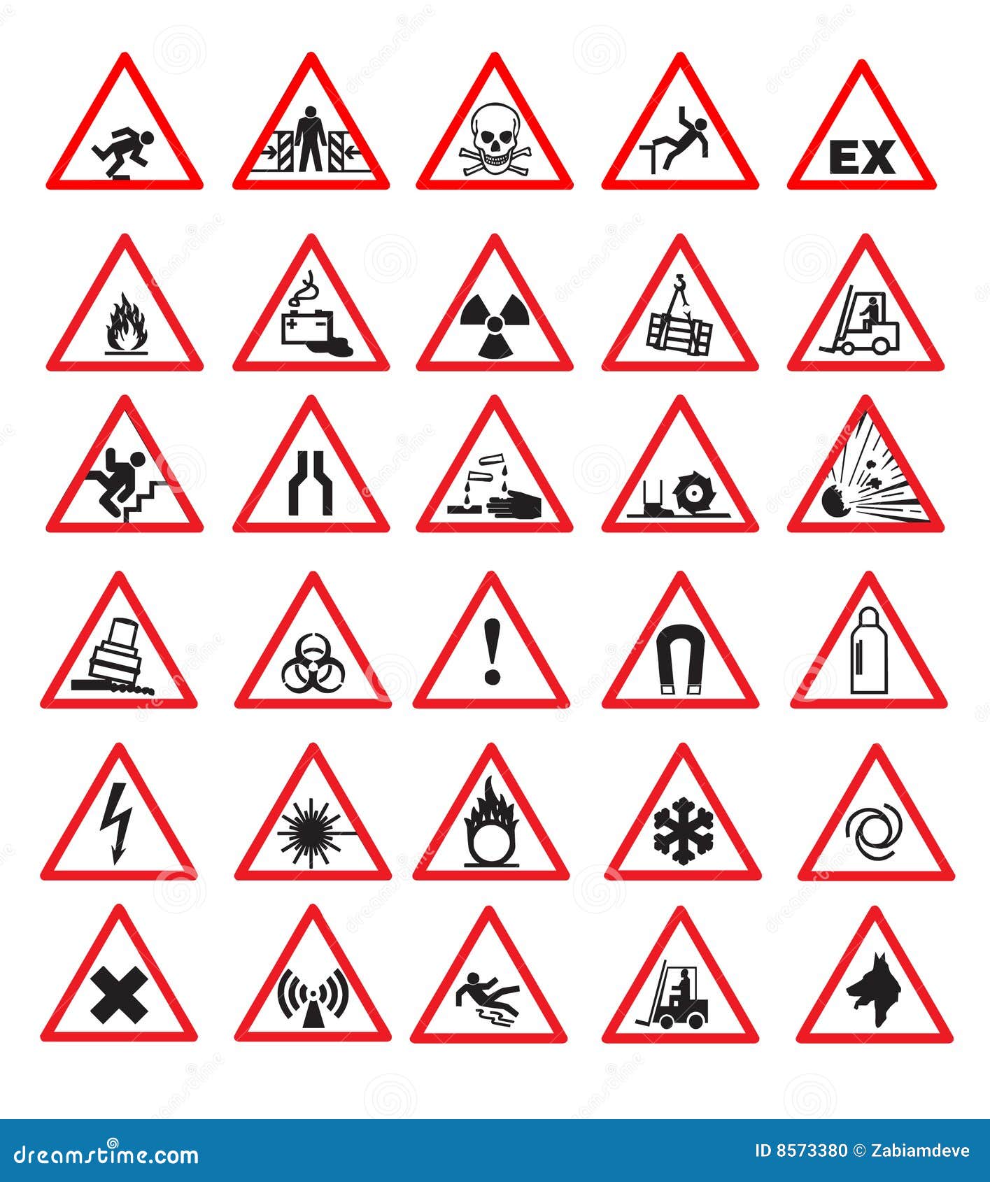 Safety signs stock vector. Illustration of danger, signal - 8573380