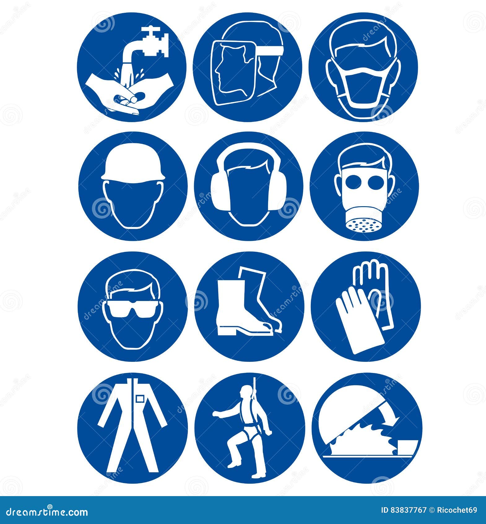 Set Of Safety Signs. Caution Signs. Vector Illustration | CartoonDealer ...