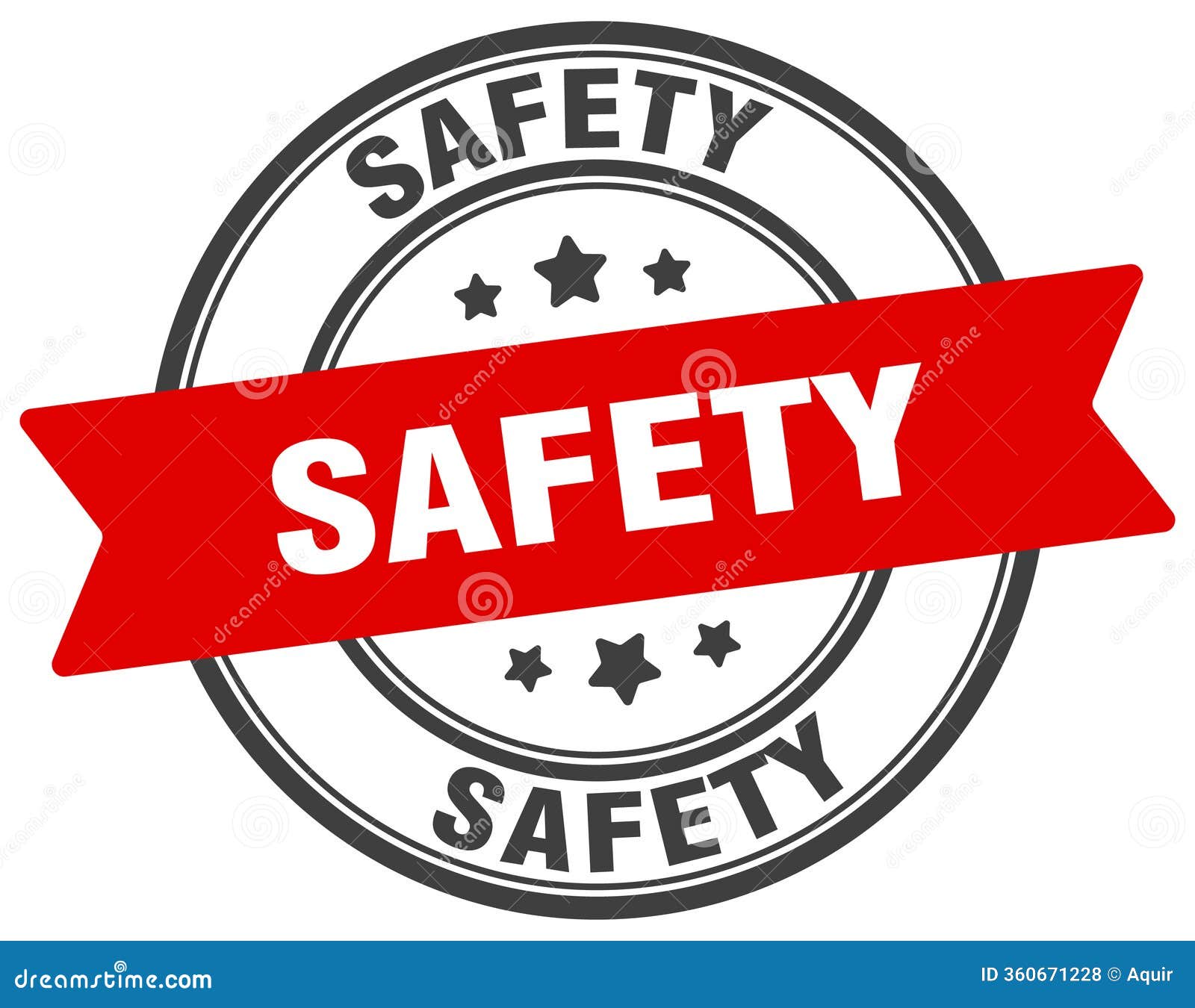 Safety Stamp. Safety Label on Transparent Background. Round Sign Stock ...
