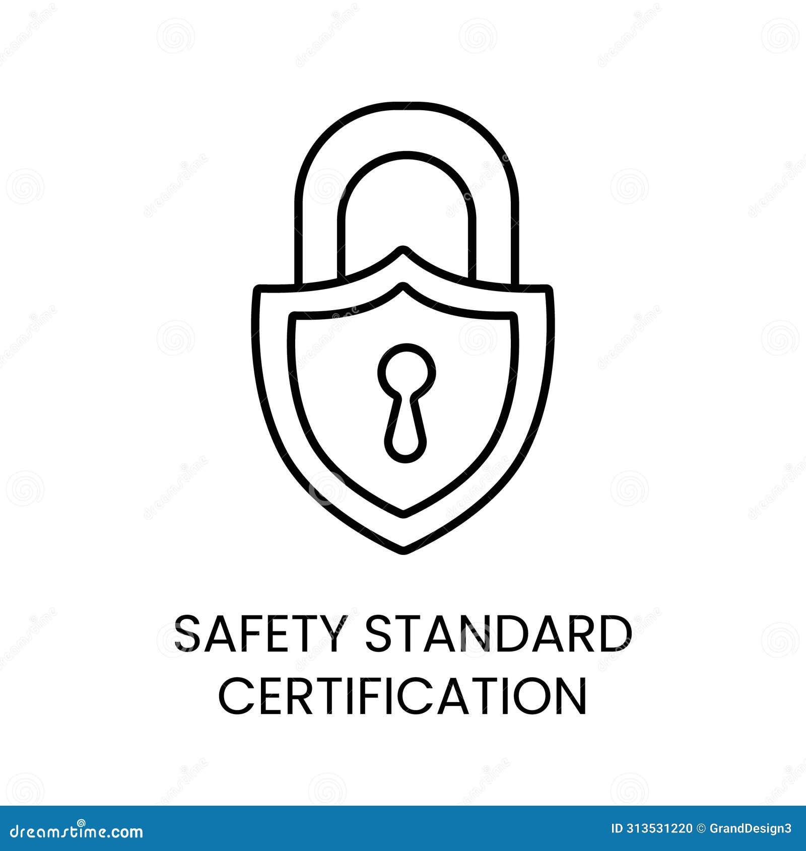 Safety Standards Certification Vector Line Icon with Editable Stroke ...