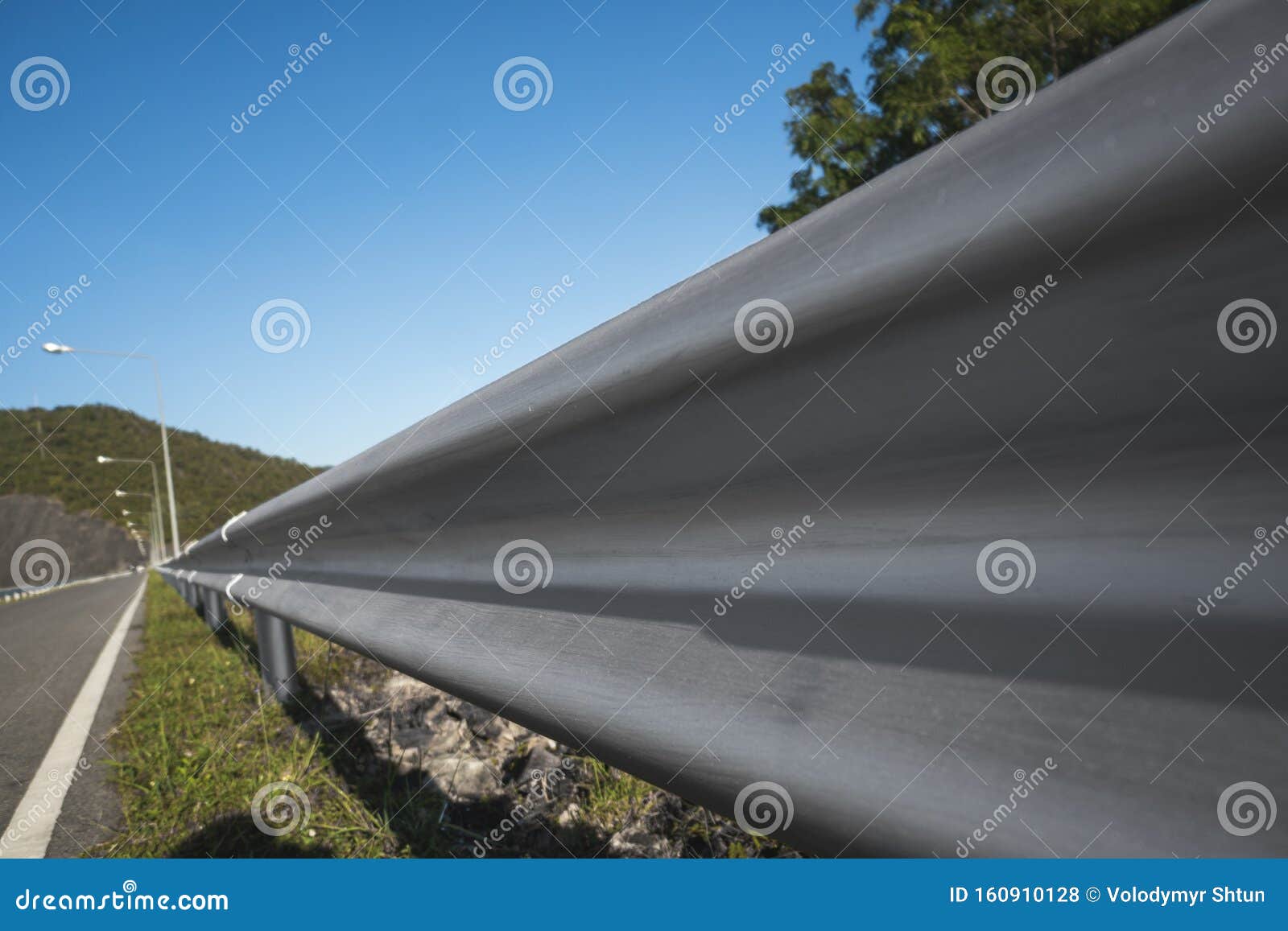 Safety Steel Barrier on Freeway Bridge Designed To Prevent the Exit of ...