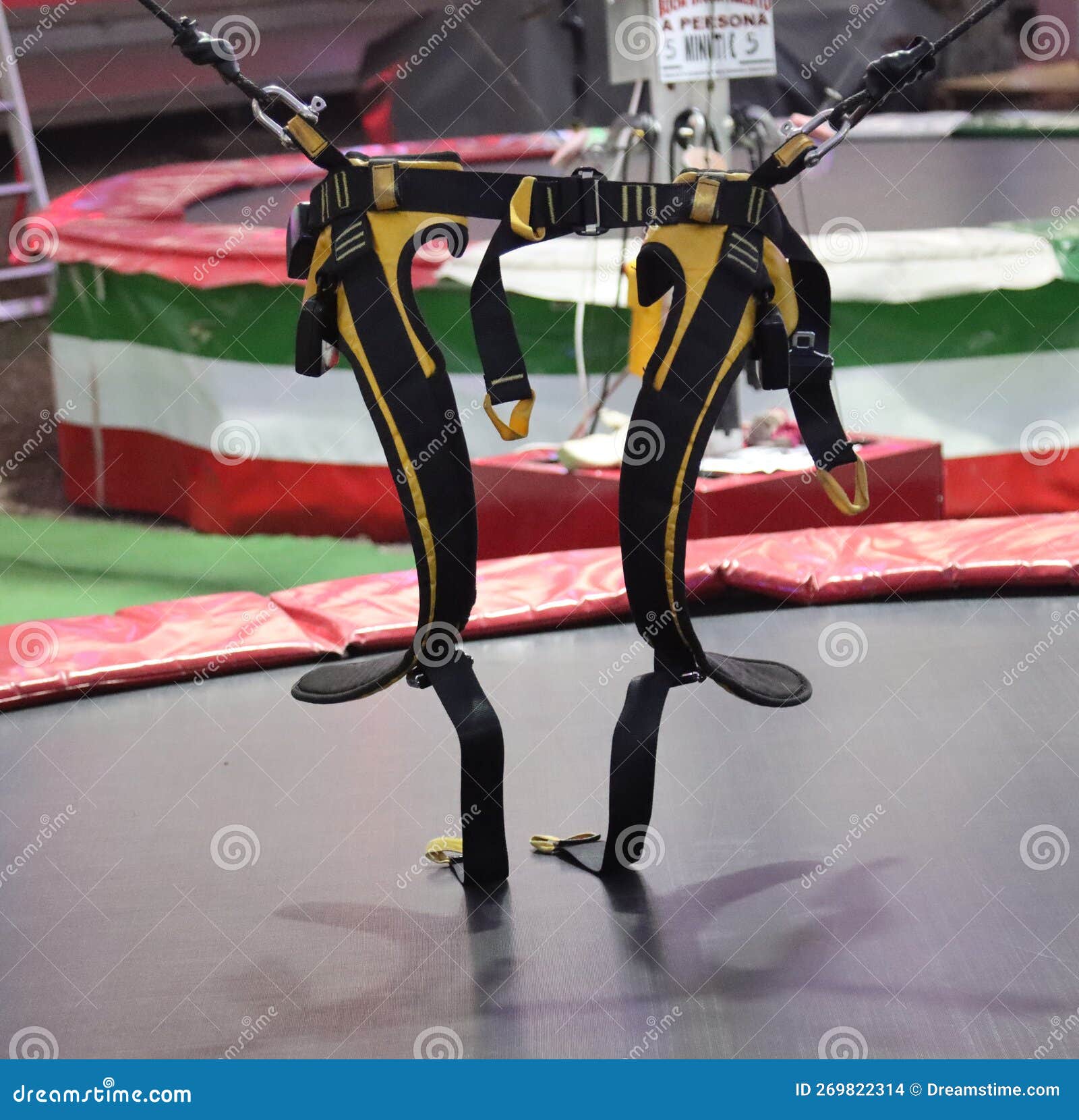 Safety Strap for Play Trampoline Safety Braces- Stock Photo - Image of ...