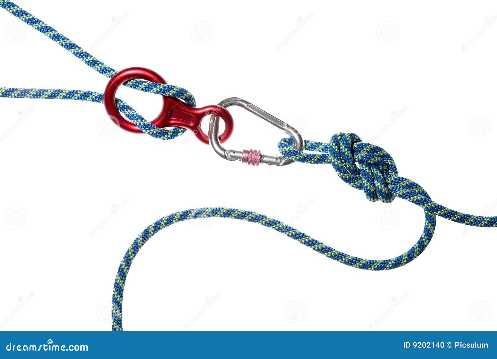 Safety for a Strong Connection Stock Photo - Image of carabiner, alpine ...