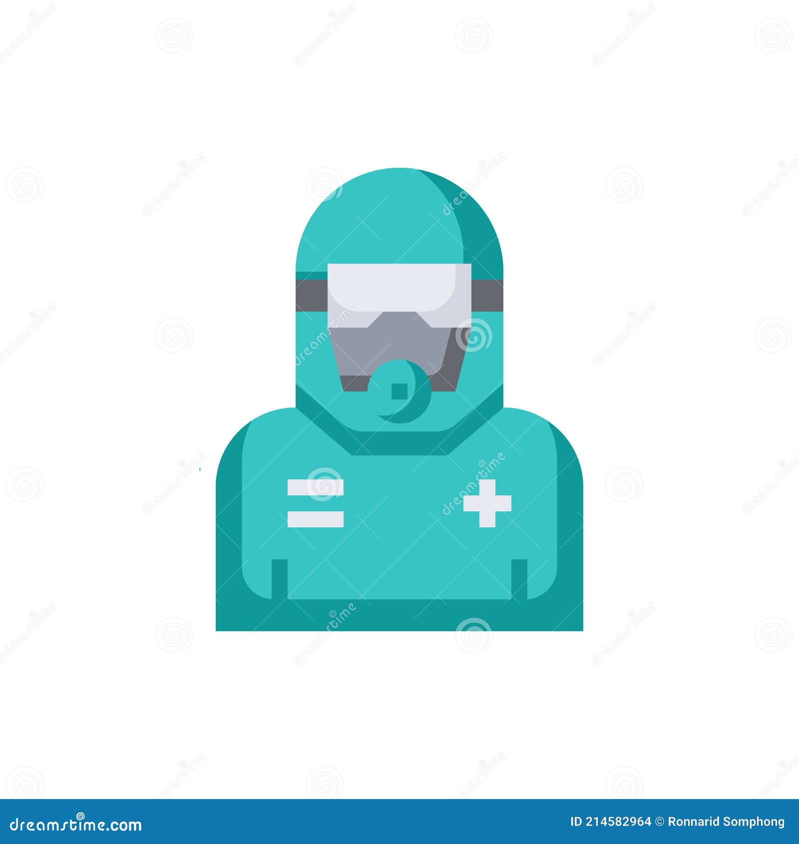 Safety Suit Flat Icon Vector Illustration Stock Vector - Illustration ...