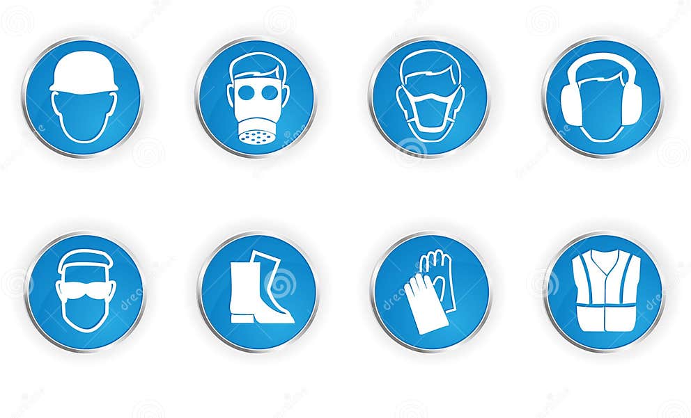 Safety symbols stock vector. Illustration of industrial - 11436174