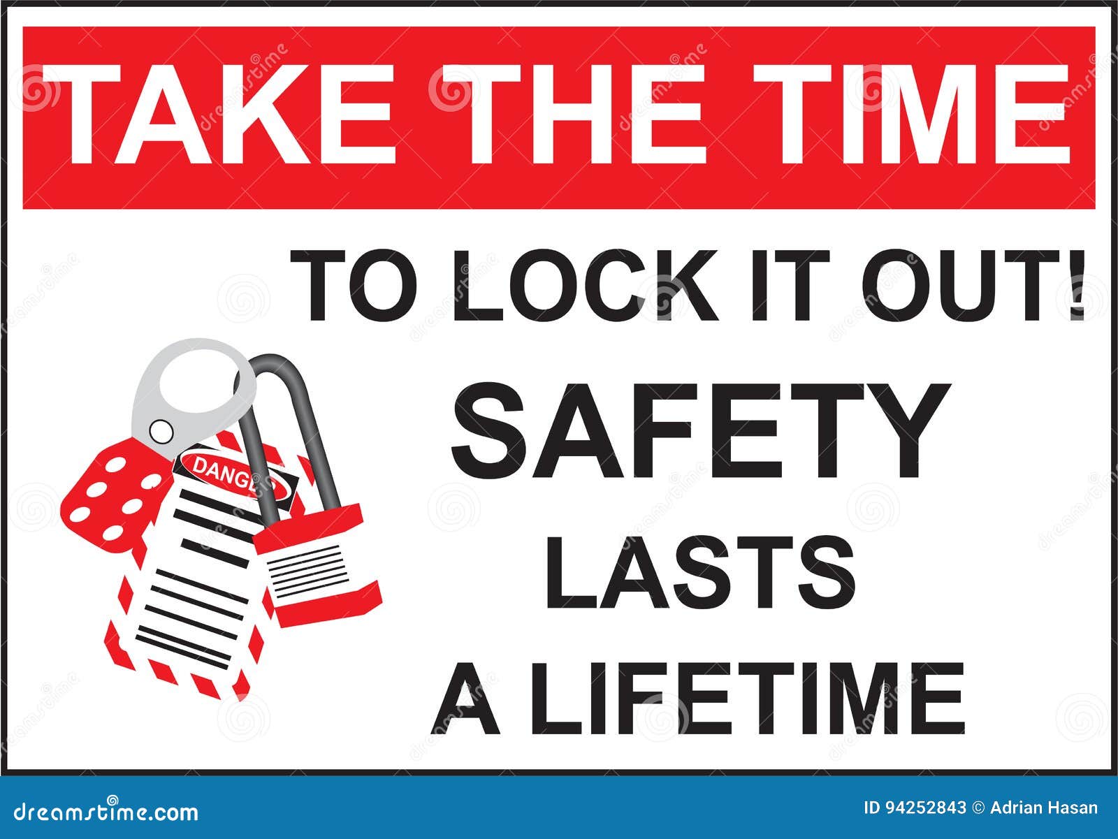 Safety Take the Time in Vector Stock Vector - Illustration of ...