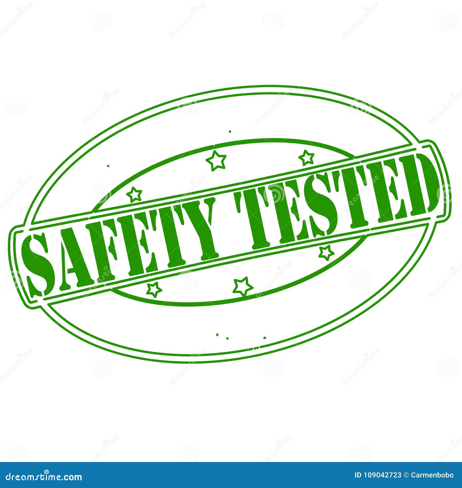 Safety tested stock illustration. Illustration of stamp - 109042723