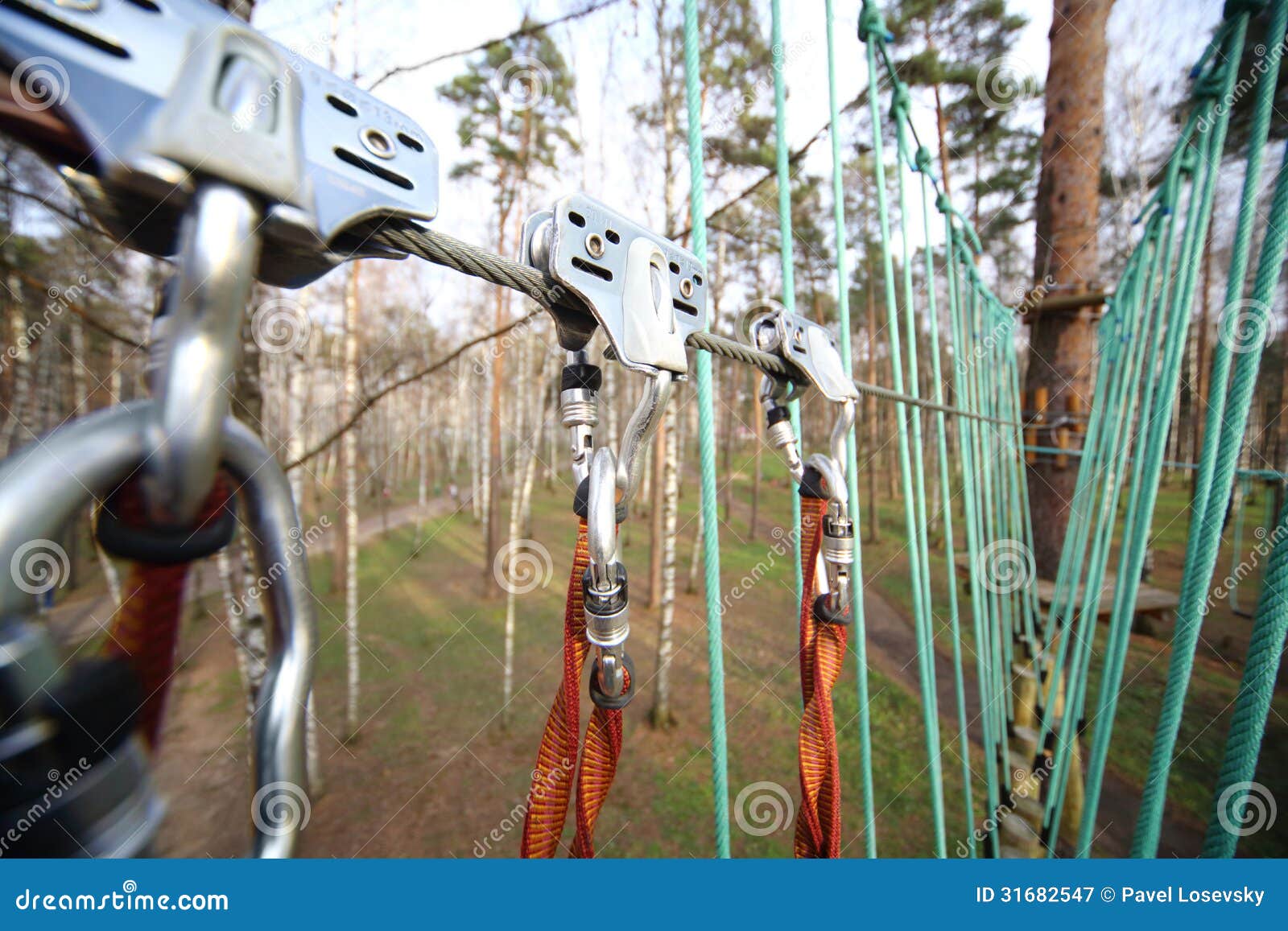 Safety Tether Springhook is Part of Equipment Stock Image - Image of ...