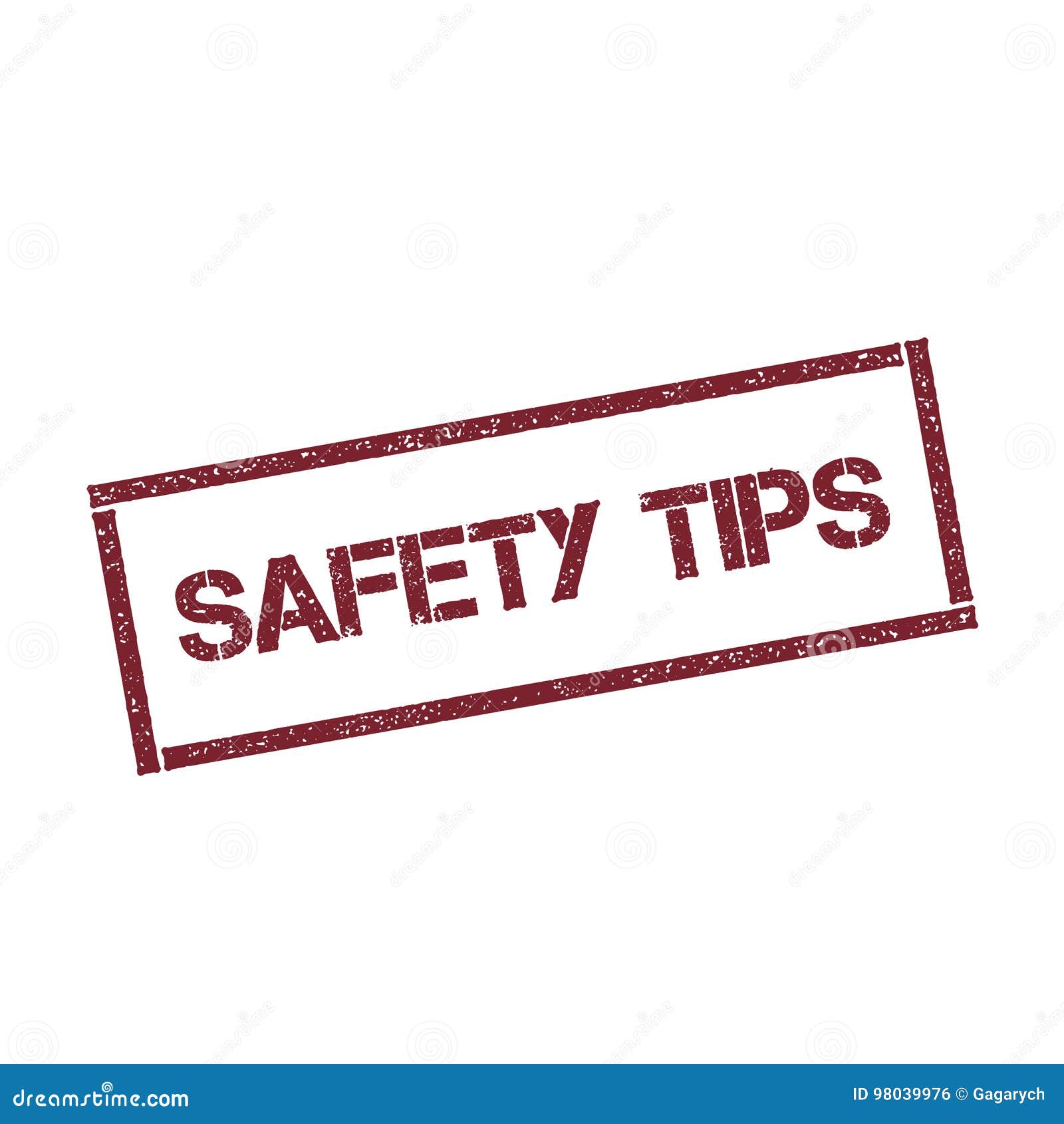 Safety Tips Rectangular Stamp. Stock Vector - Illustration of cachet ...