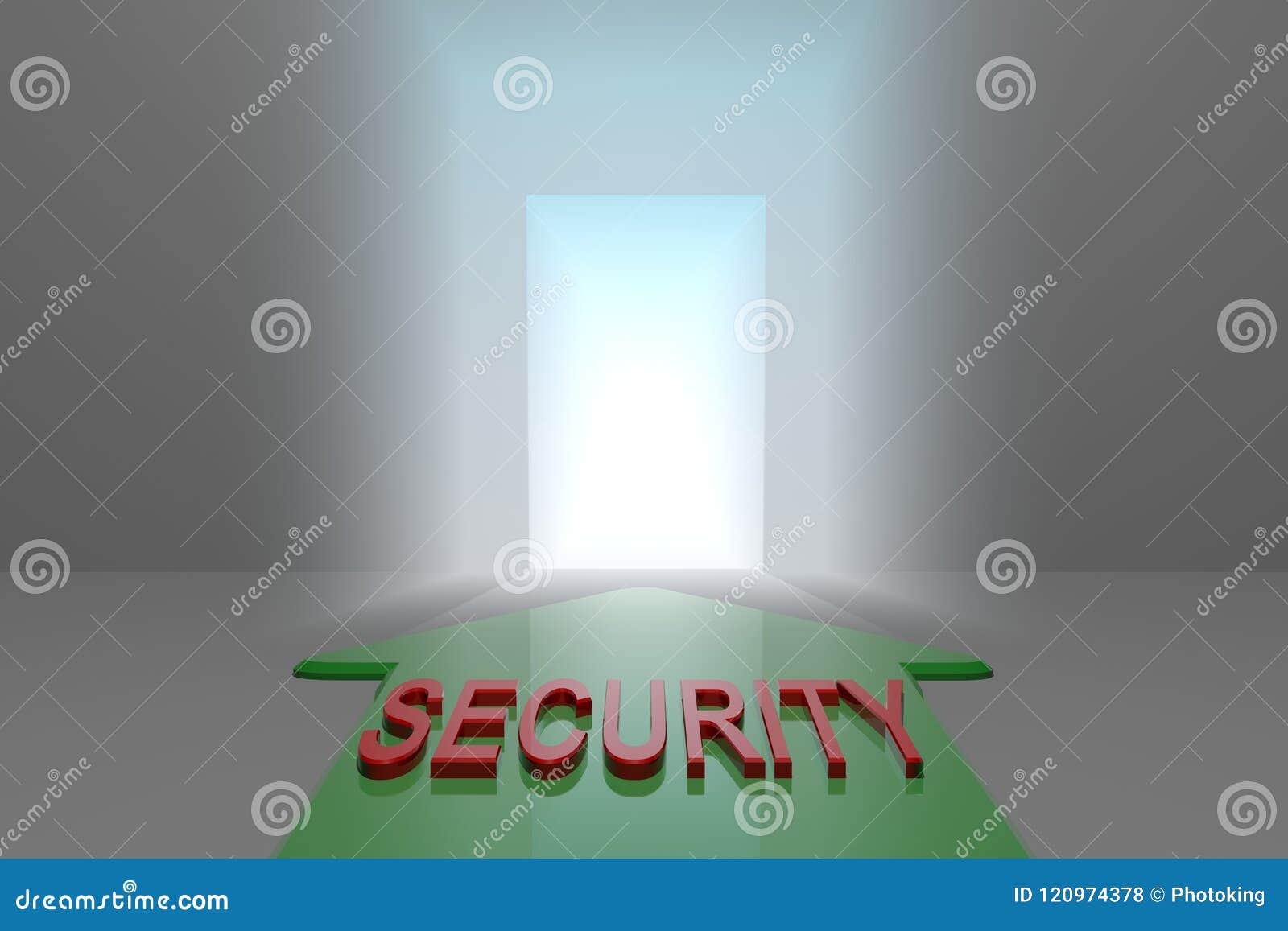 Safety to the open gate stock illustration. Illustration of internet ...