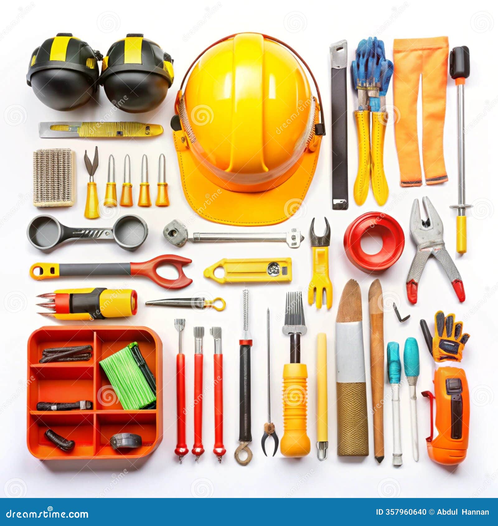 Safety tool arrangement stock illustration. Illustration of safety ...