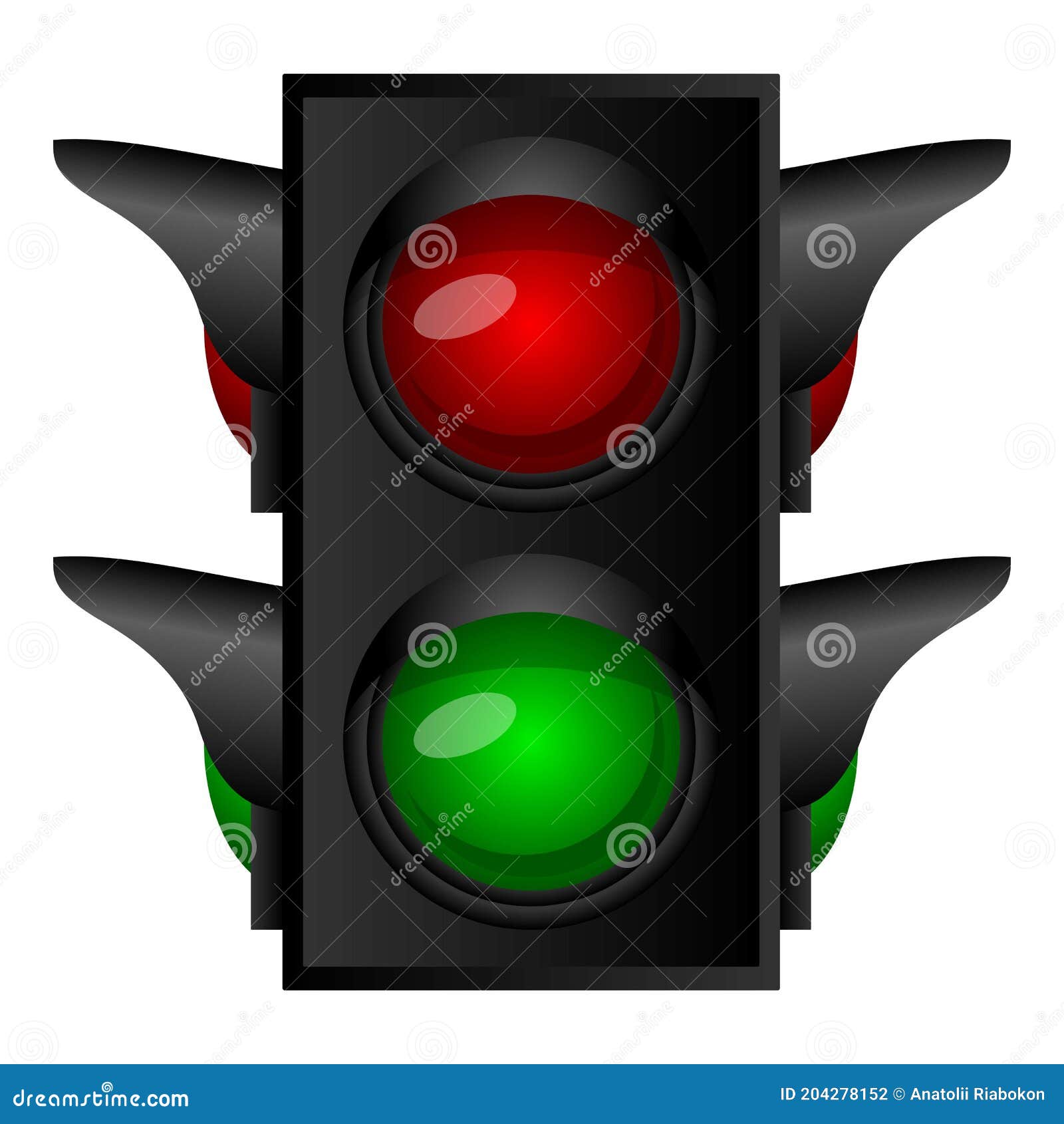 Safety Traffic Lights Icon, Cartoon Style Stock Vector - Illustration ...