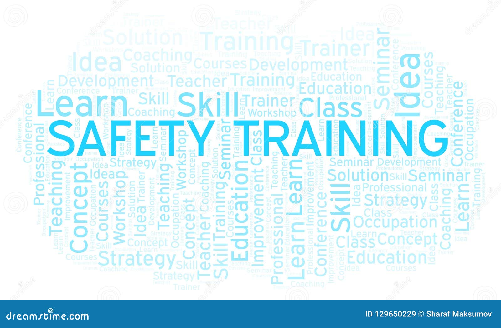 Safety Training Word Cloud. Stock Illustration - Illustration of ...