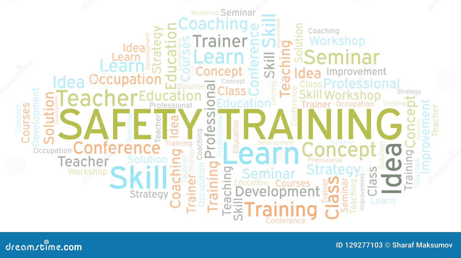 Safety Training Word Cloud. Stock Illustration - Illustration of white ...