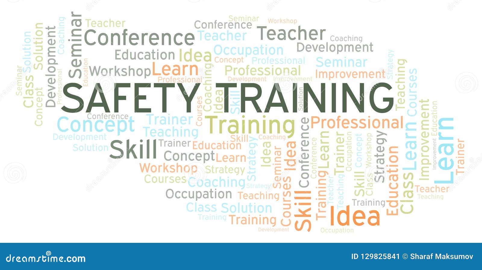 Safety Training Word Cloud. Stock Illustration - Illustration of text ...