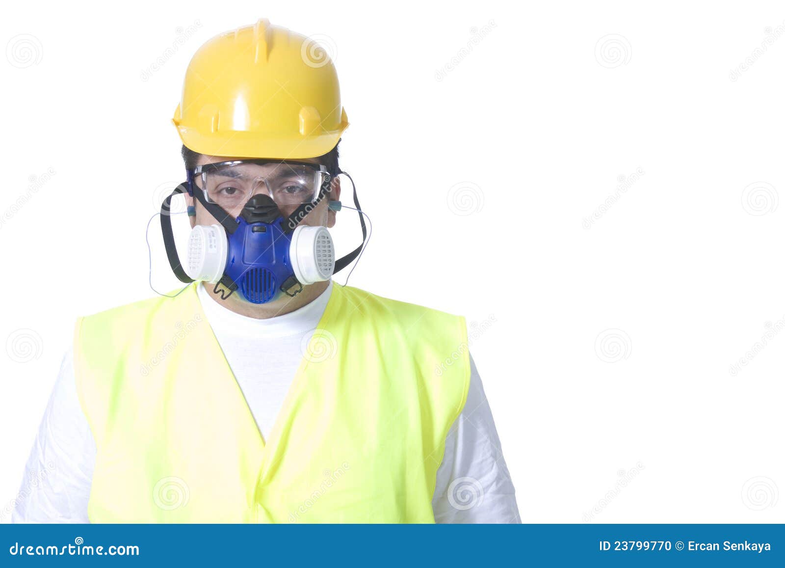 Safety uniform on white stock photo. Image of mask, eyewear - 23799770