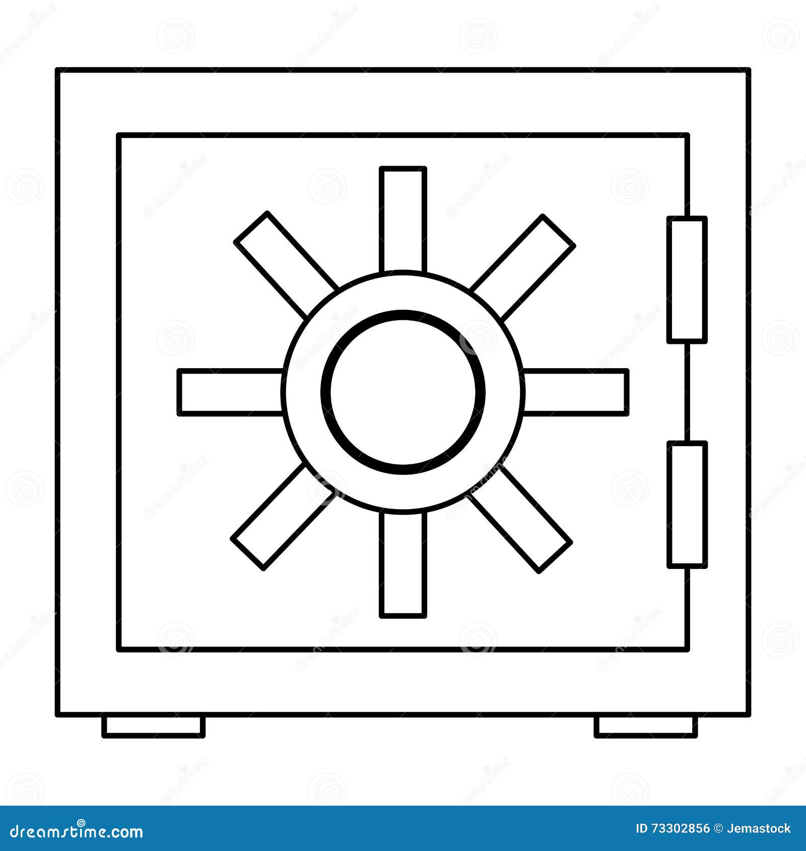 Safety vault icon stock illustration. Illustration of storage - 73302856