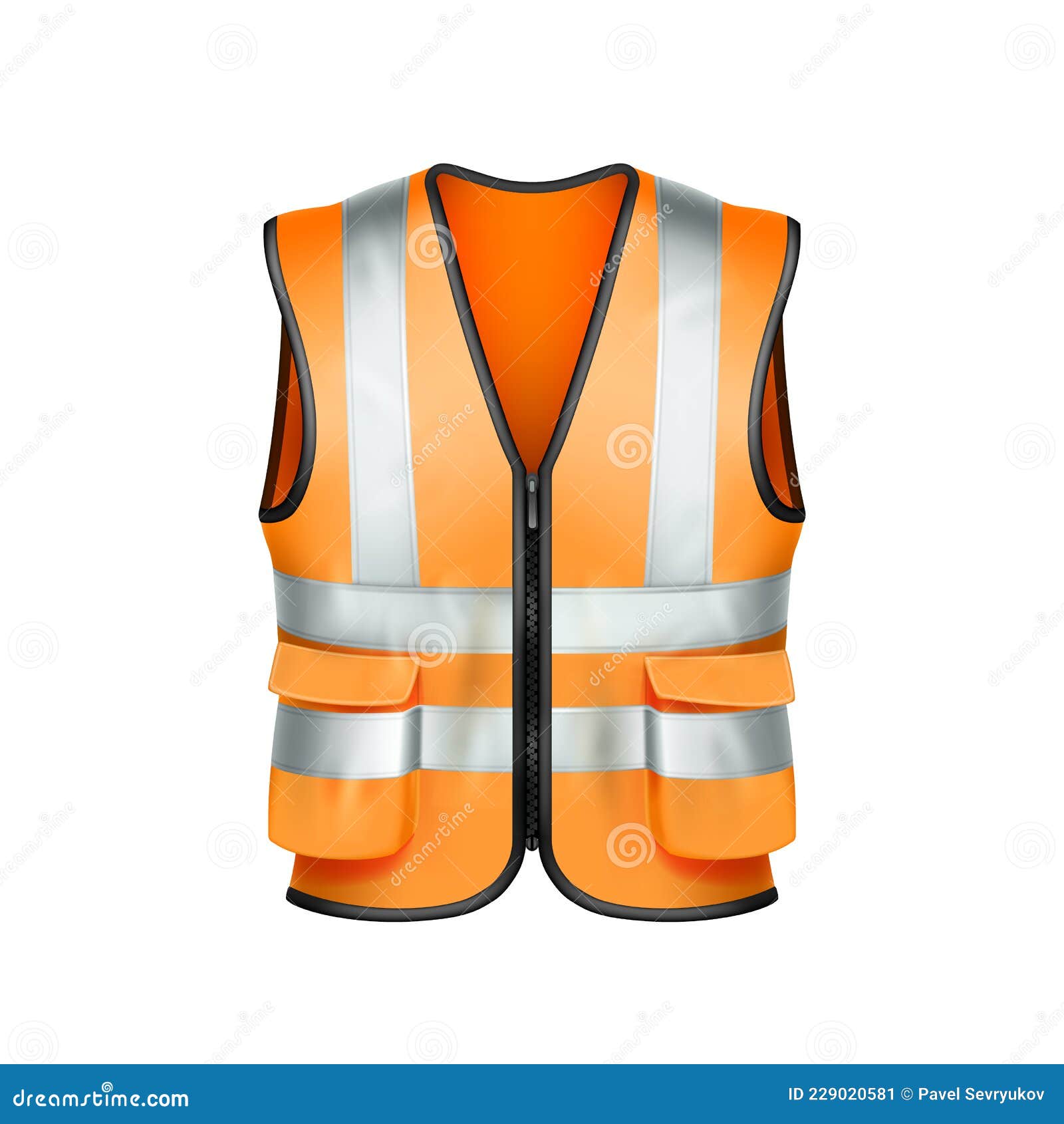Safety Vest Builder Protection Clothes Vector Stock Vector ...