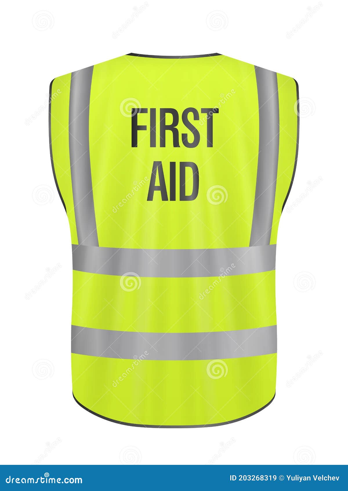 Safety vest first aid stock vector. Illustration of security - 203268319