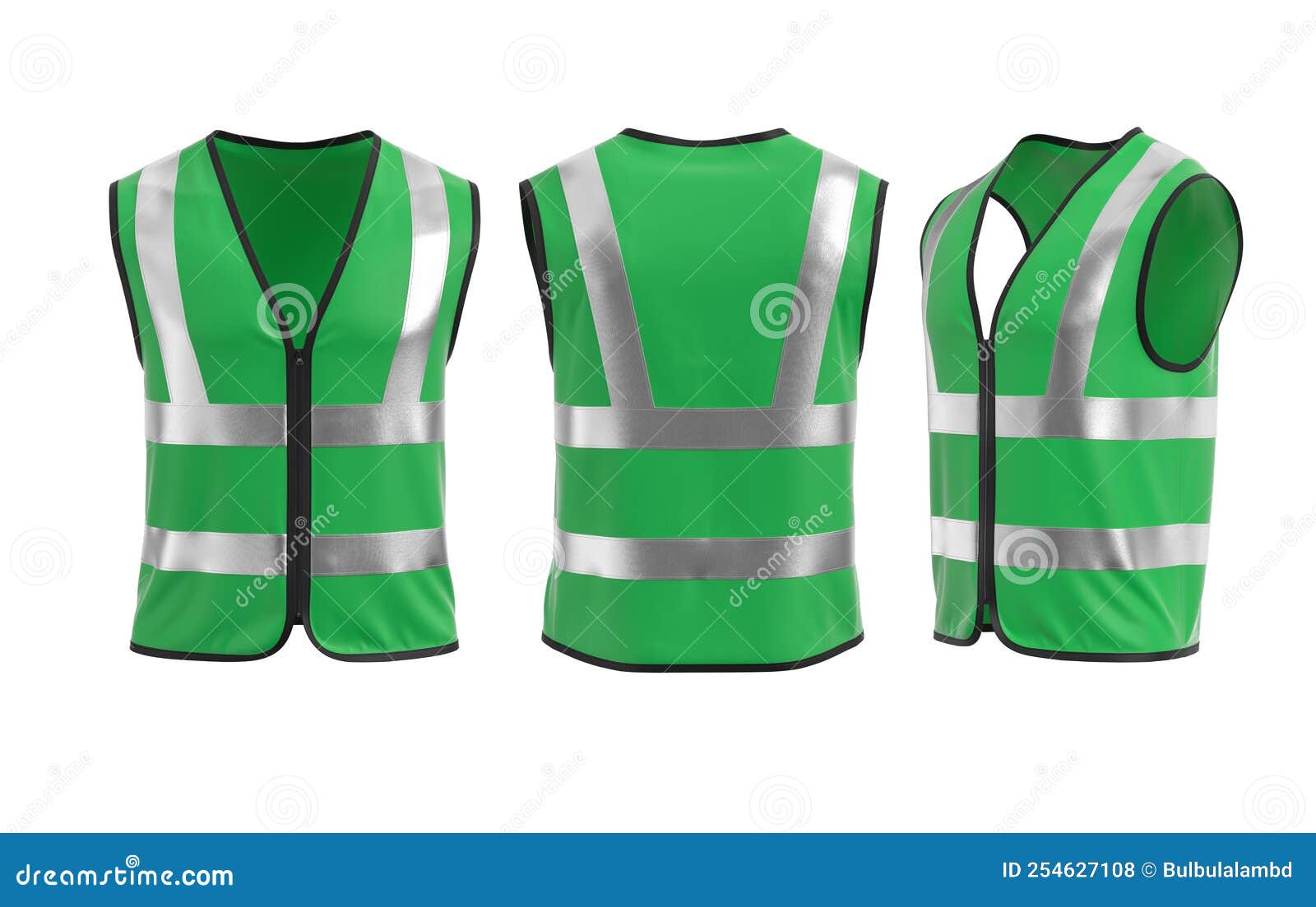 Safety Vest Mockup Front and Back View Stock Photo - Image of ...
