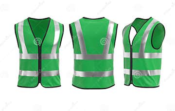 Safety Vest Mockup Front and Back View Stock Photo - Image of ...