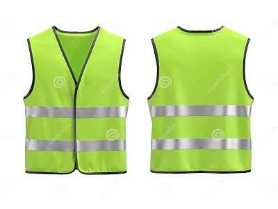 Safety Vest Mockup Front and Back View Stock Photo - Image of ...