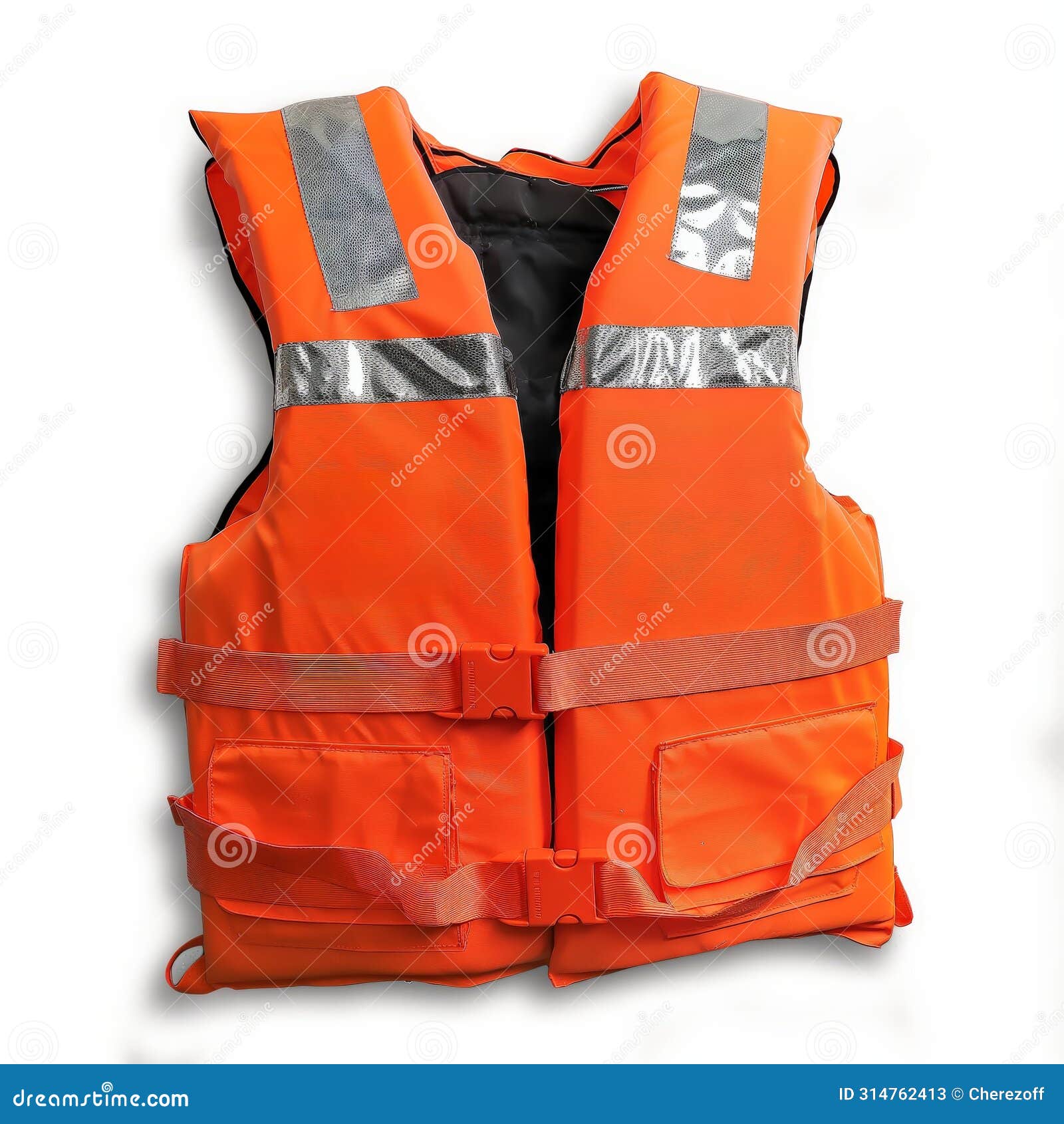 Safety Vest on White Background Stock Image - Image of industry ...