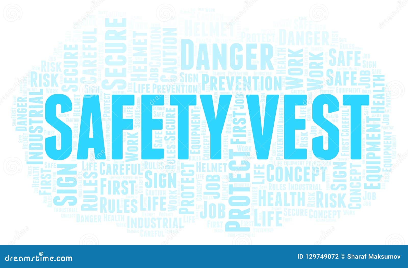 Safety Vest word cloud. stock illustration. Illustration of print ...