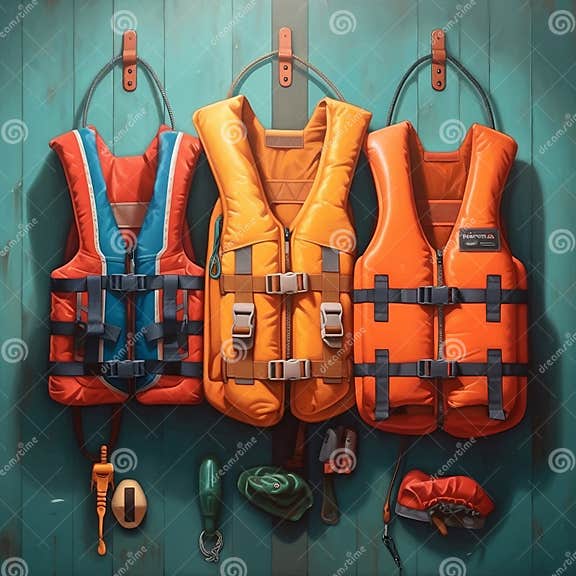 Safety Vests. Generative AI Stock Illustration - Illustration of ...