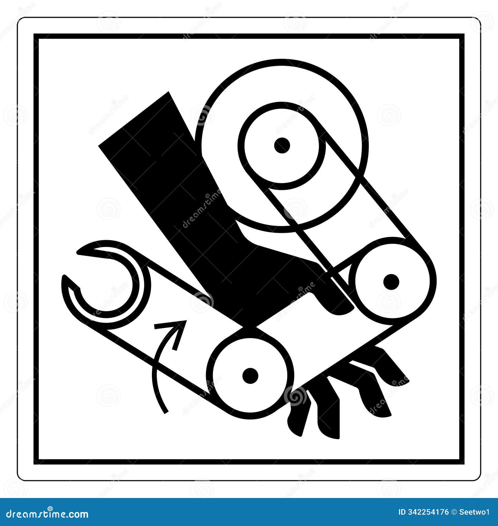 Safety Warning for Mechanical Equipment Use Stock Illustration ...