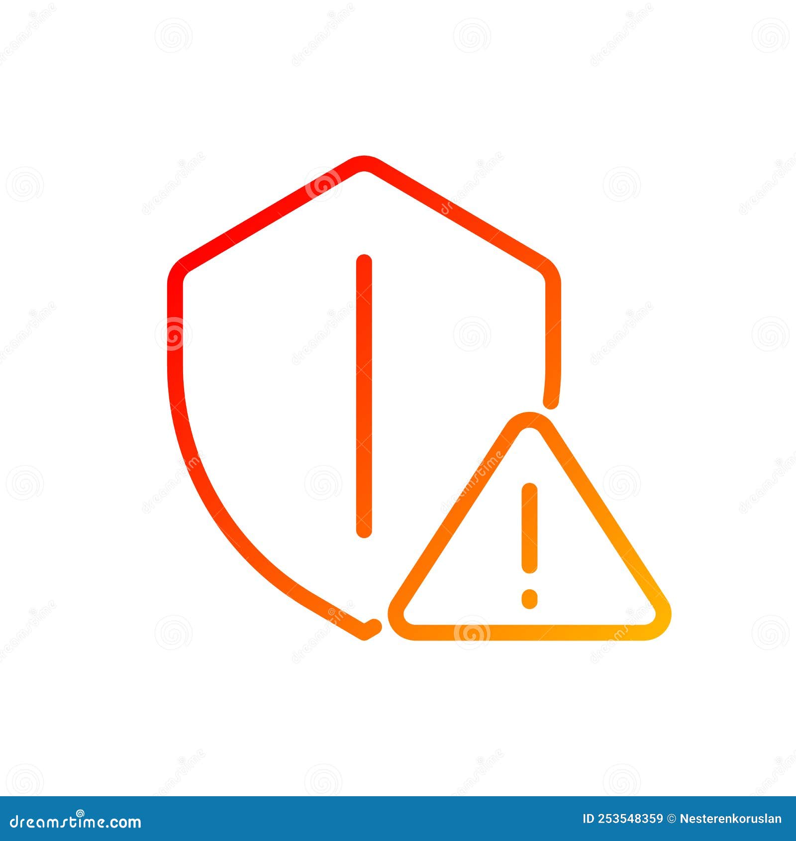 Safety Warning Pixel Perfect Gradient Linear Vector Icon Stock Vector ...
