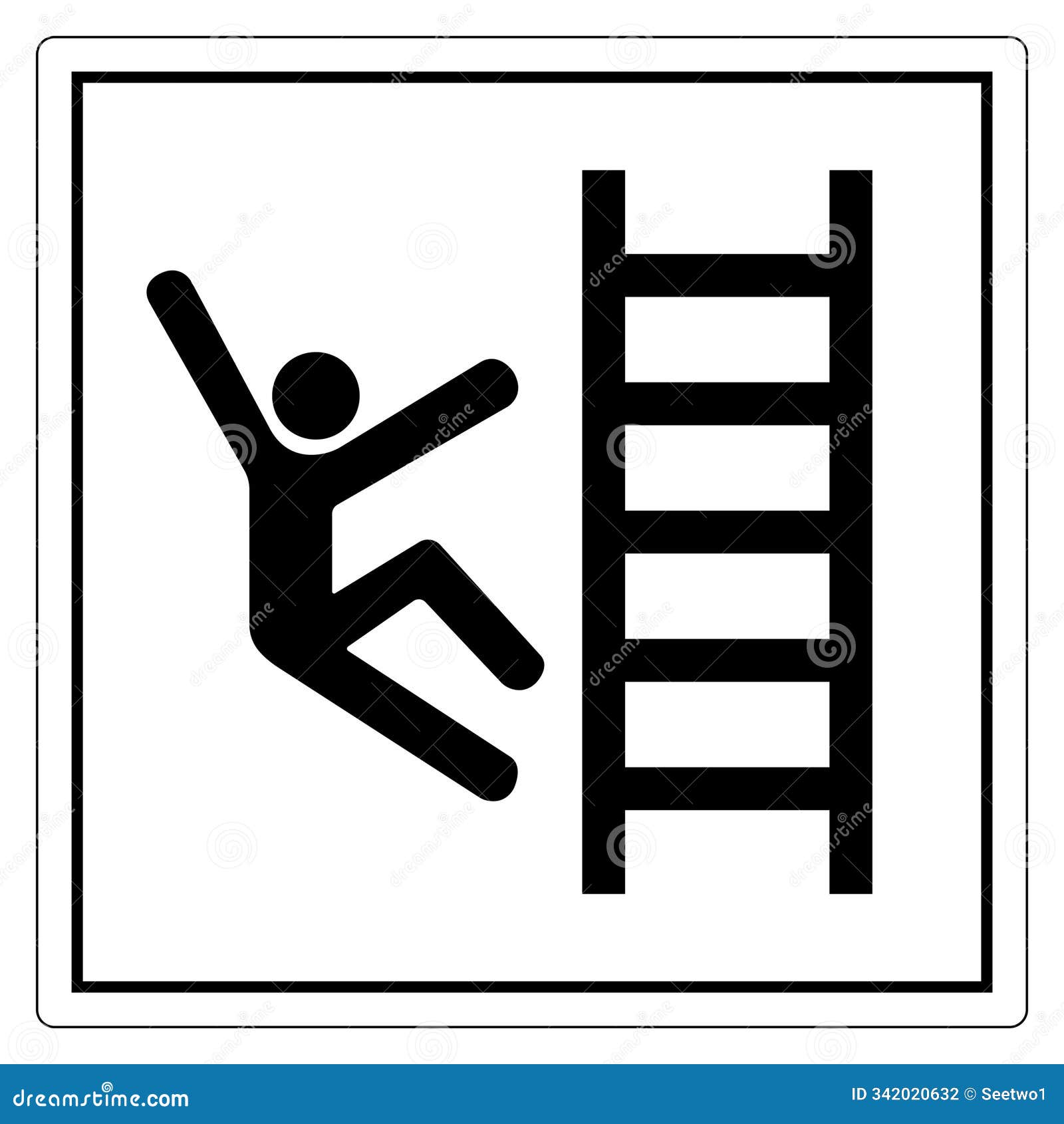 Warning Max Ladder Capacity 250 LBS Symbol Sign, Vector Illustration ...