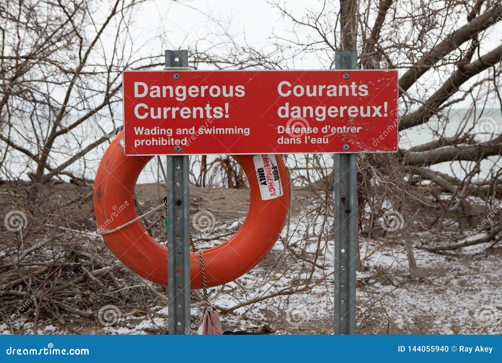Dangerous Current Sign For Swimmers At The Beach In Australia. Despite ...