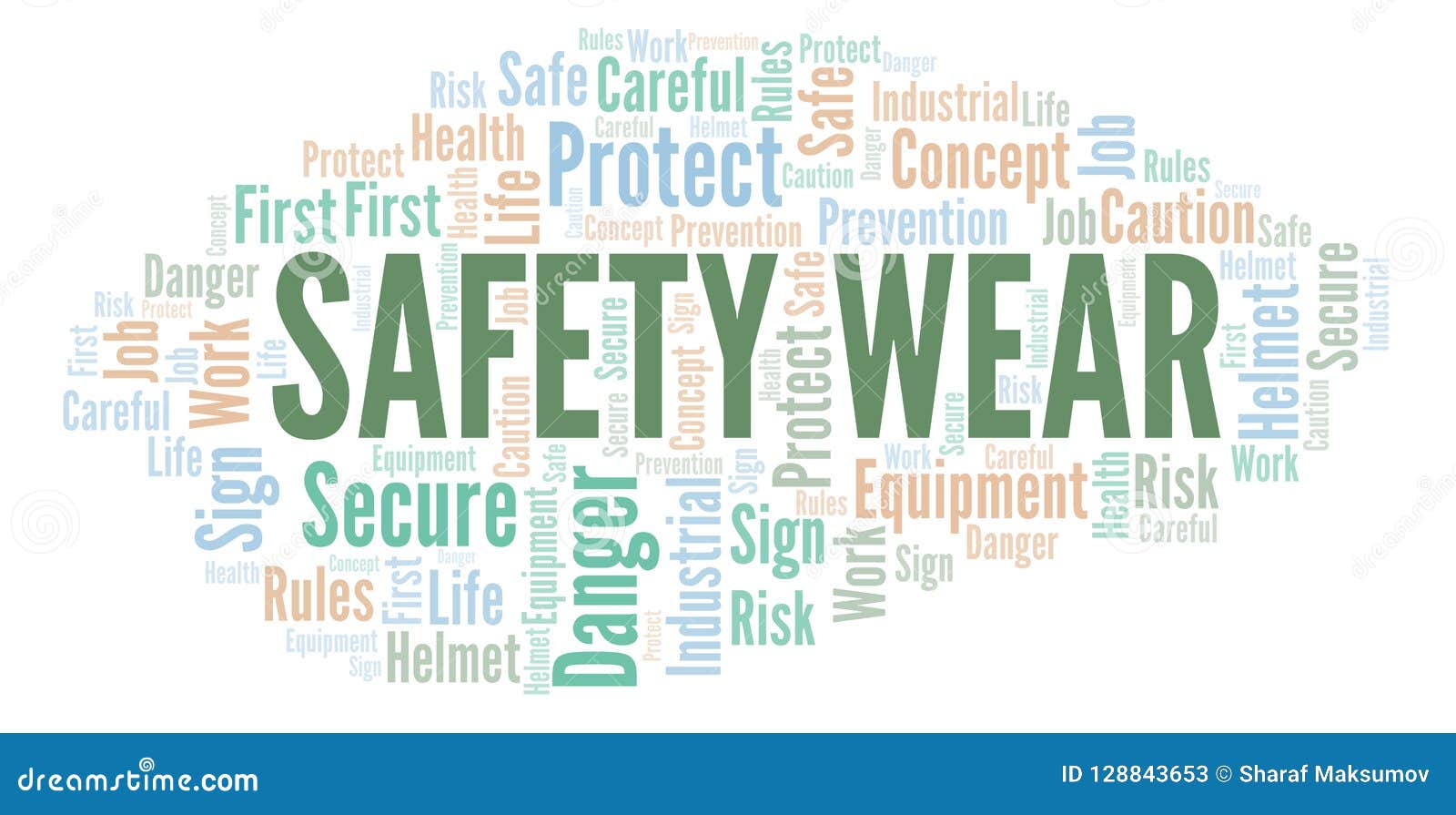 Safety Wear word cloud. stock illustration. Illustration of fonts ...