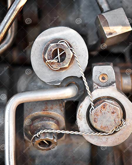 Safety Wired Bolts stock image. Image of rust, bolt, safety - 23195919