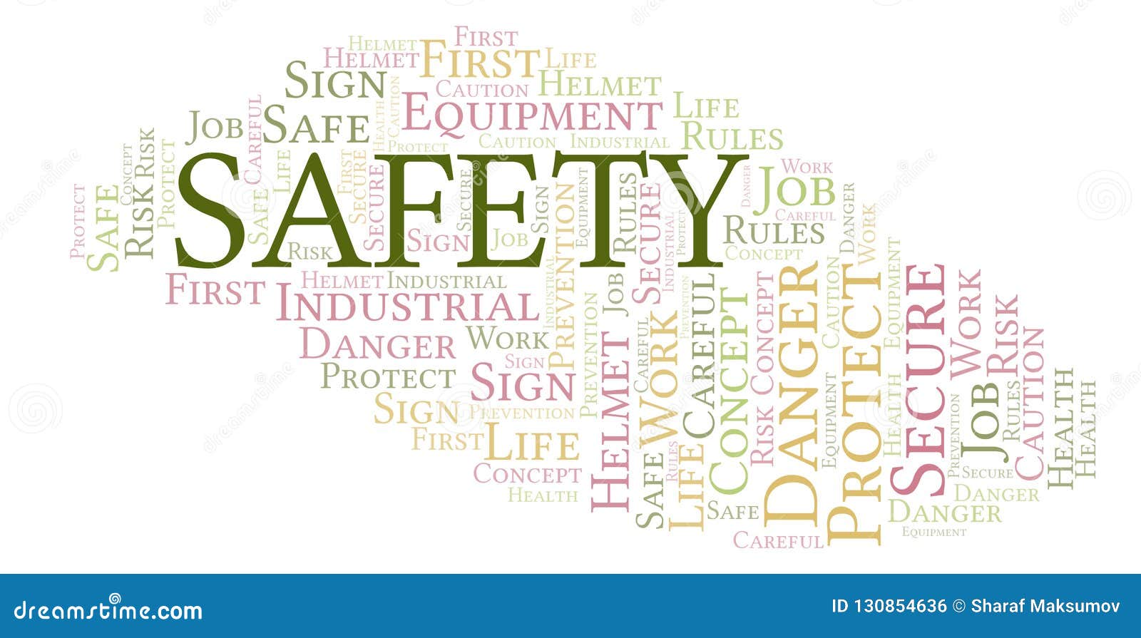 Safety word cloud. stock illustration. Illustration of bright - 130854636