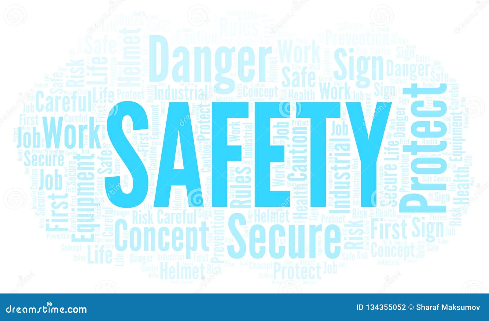Safety word cloud stock illustration. Illustration of protection ...