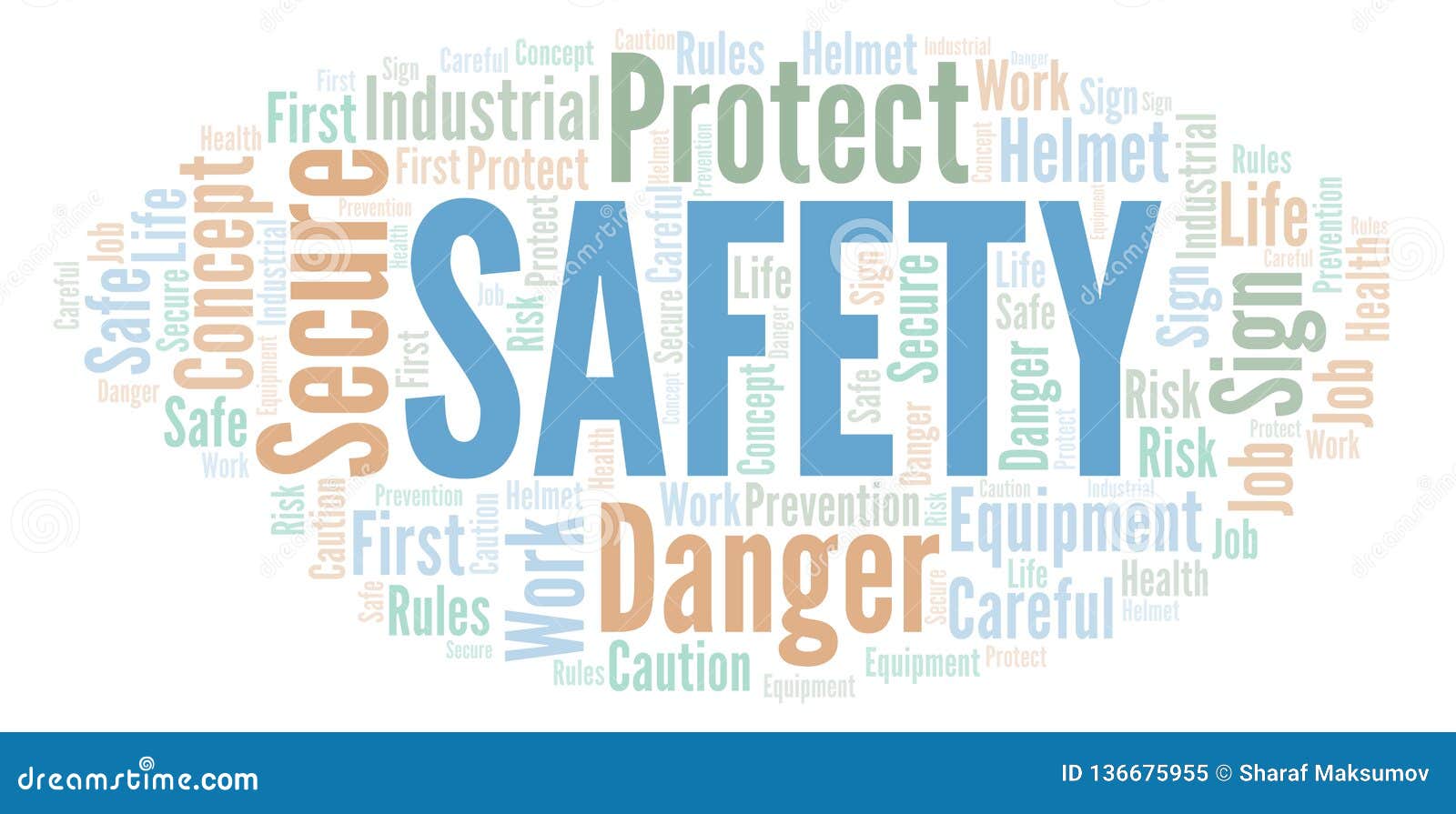 Safety word cloud stock illustration. Illustration of poster - 136675955