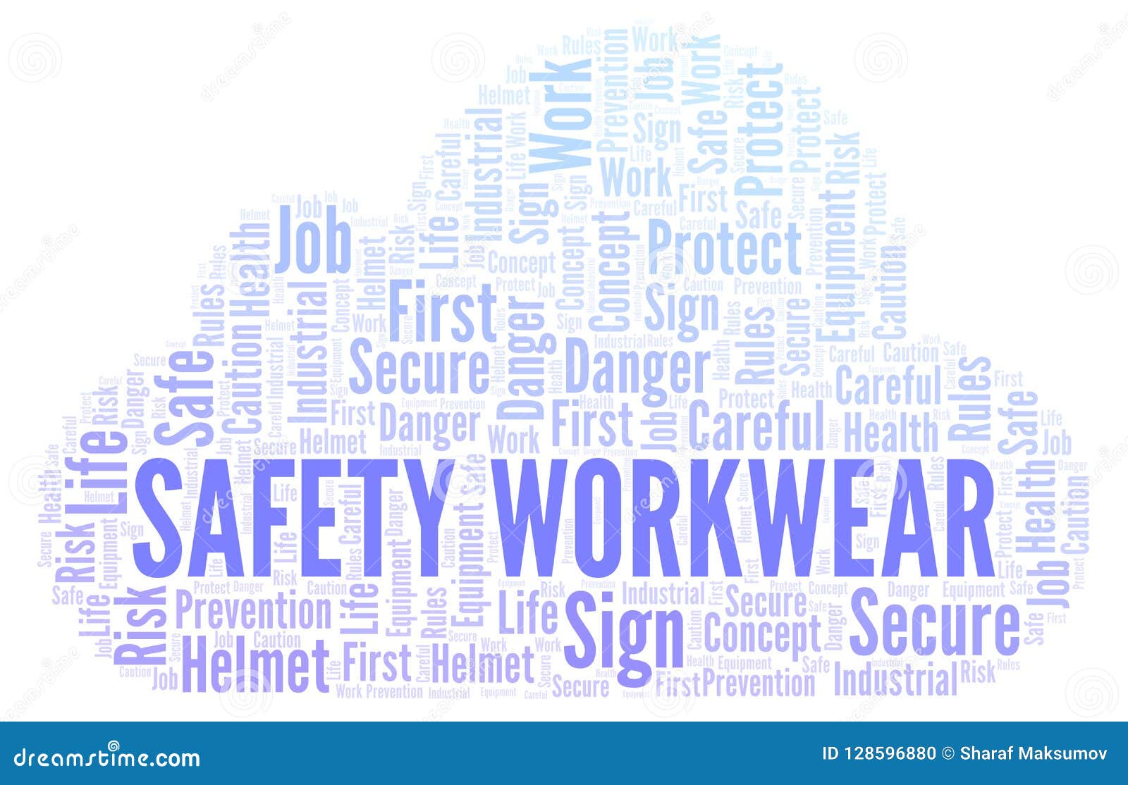 Safety Workwear Word Cloud. Stock Illustration - Illustration of card ...