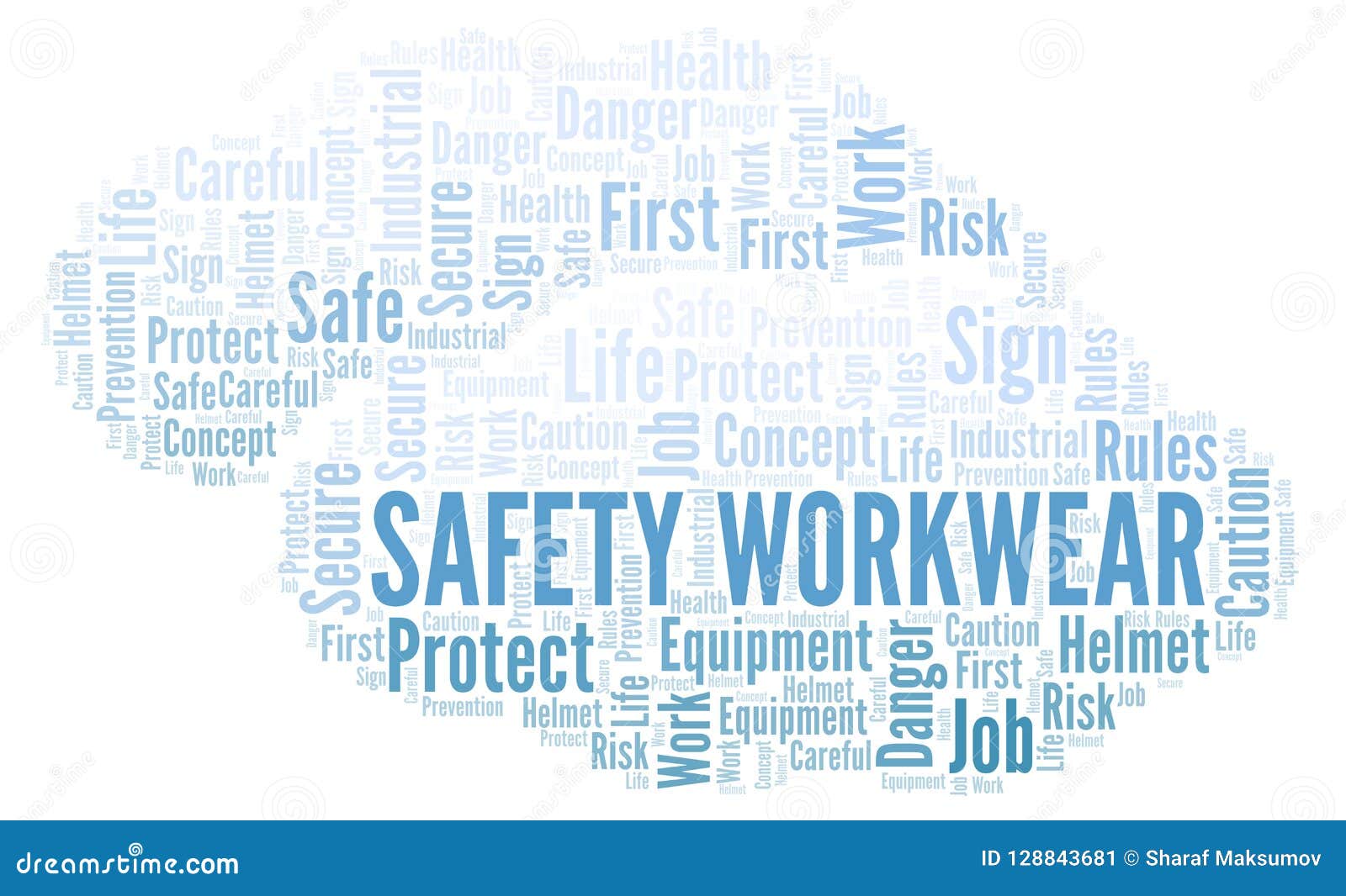 Safety Workwear Word Cloud. Stock Illustration - Illustration of ...