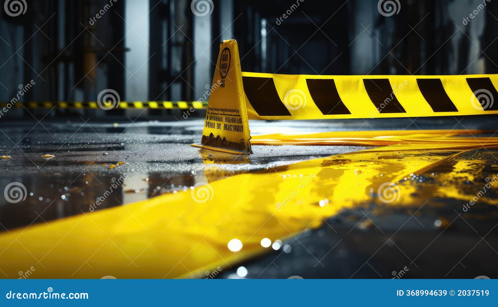 Spillage Yellow And Black Caution Border Royalty-Free Illustration ...
