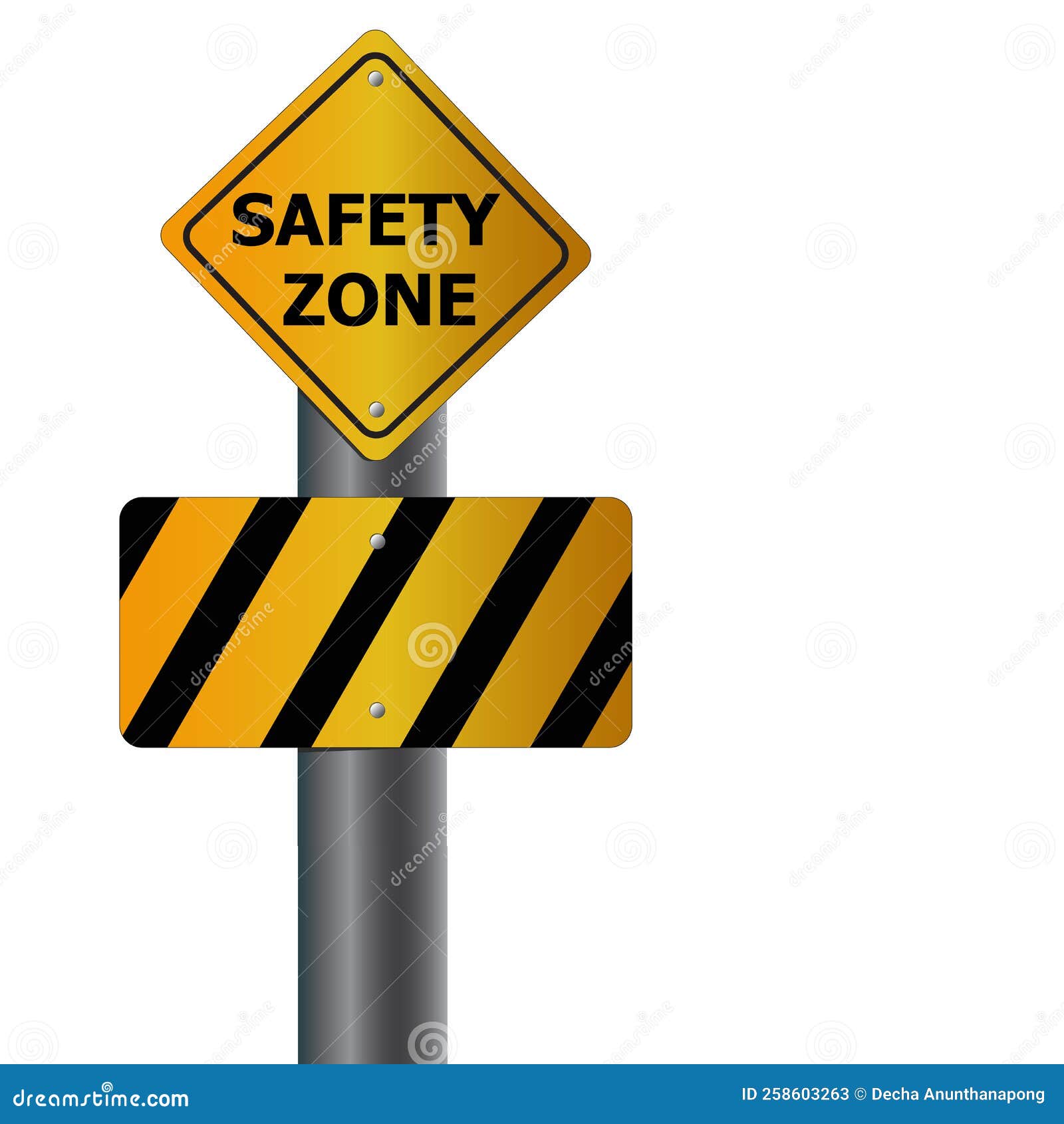 Safety zone stock illustration. Illustration of border - 258603263